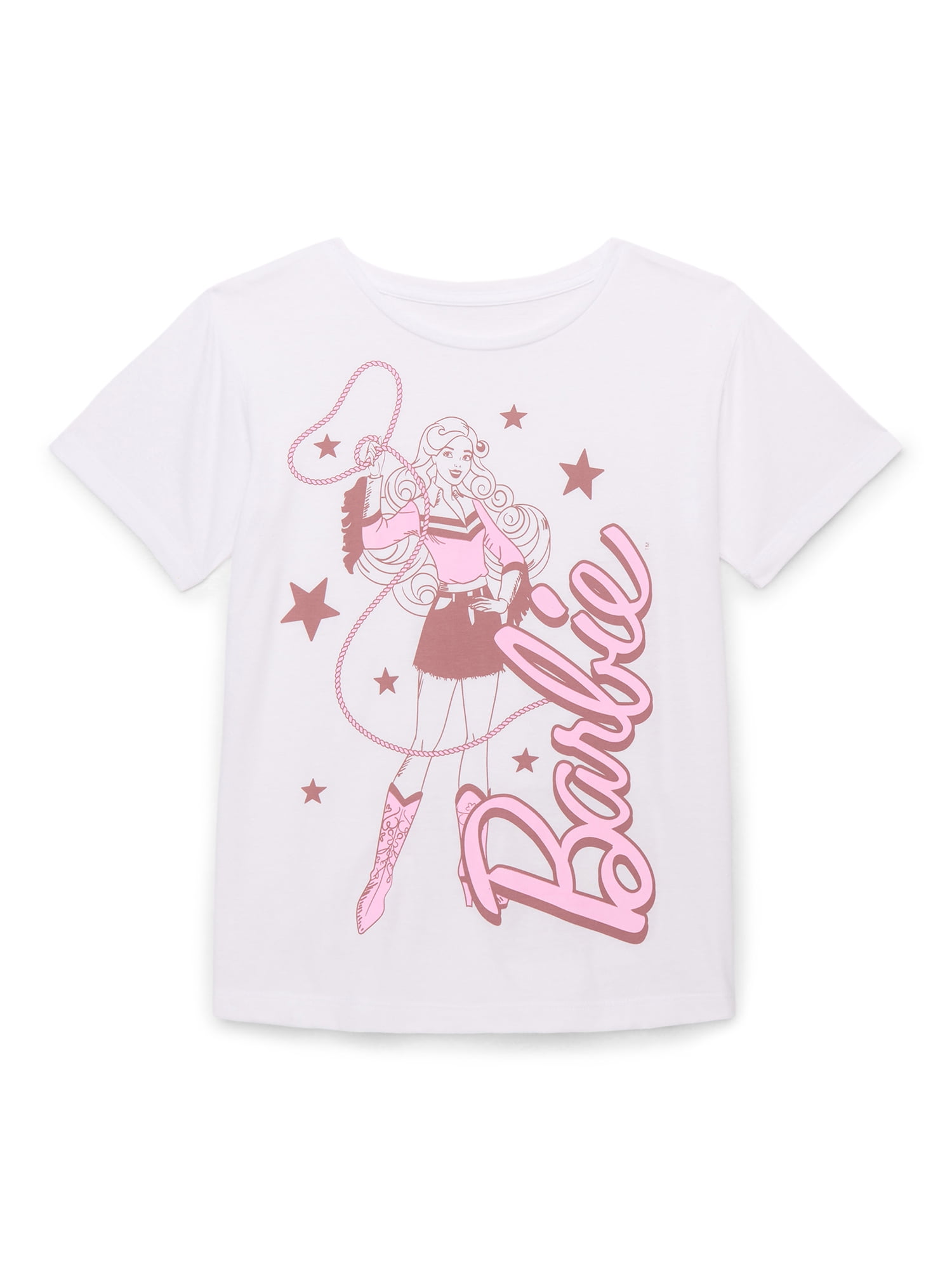 Barbie Cowgirl Girls Short Sleeve Graphic T-Shirt, Sizes 4-16 - Walmart.com