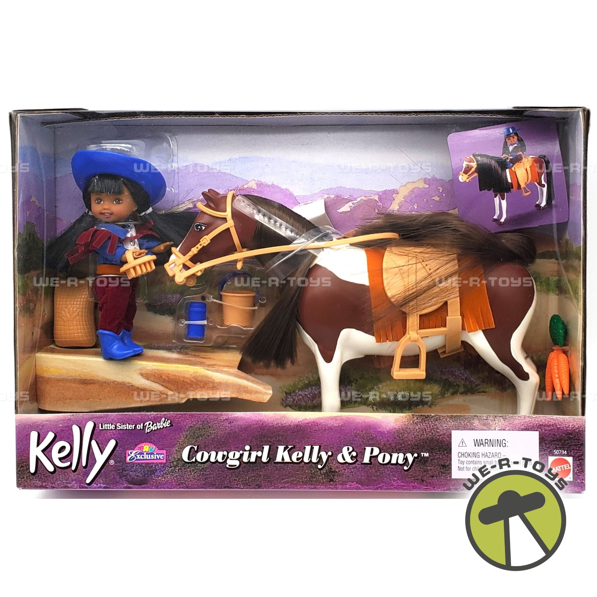 Barbie Cowgirl Kelly & Pony Doll Giftset 2001 Mattel #50734 NRFB ...