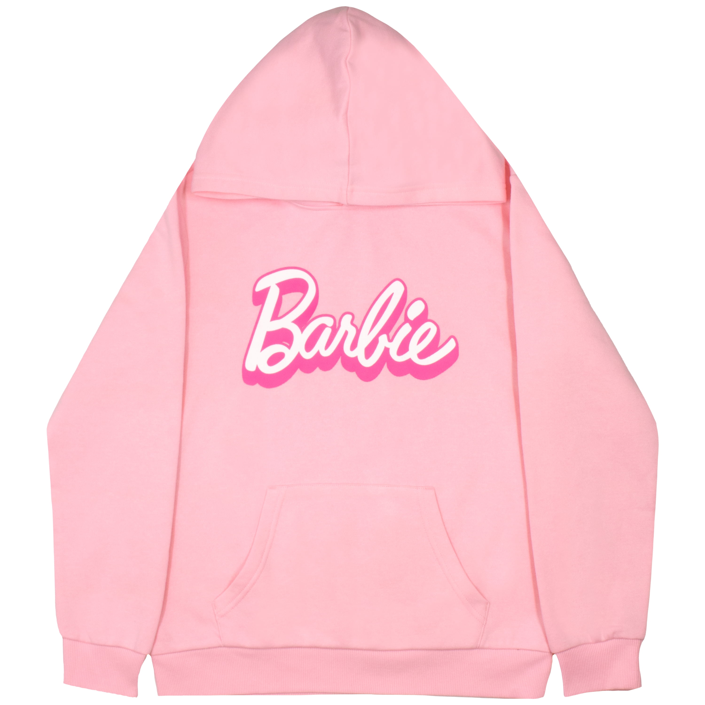 Barbie Cursive Logo Girls Pullover Hoodie for Kids (Size 3T-14 ...
