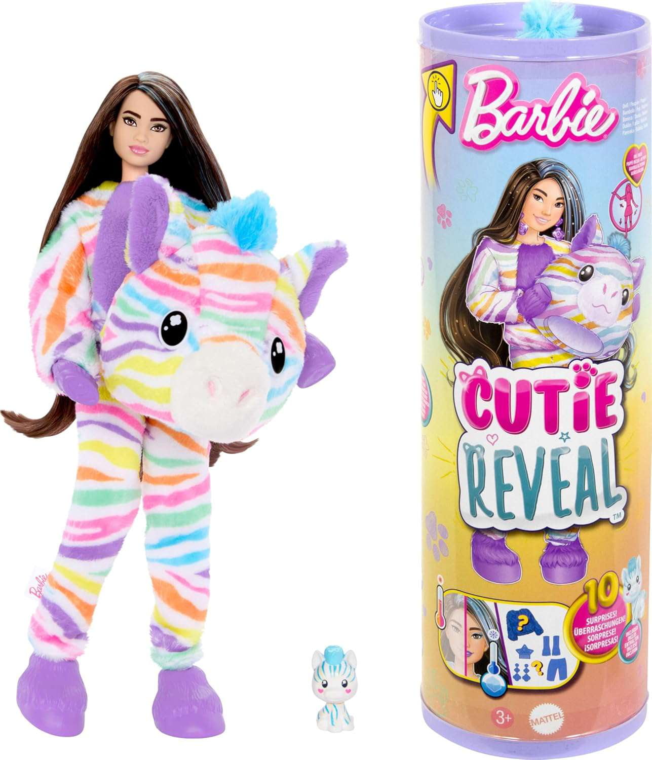 Mattel HRK39 Barbie Cutie Reveal Zebra Doll - Walmart.com