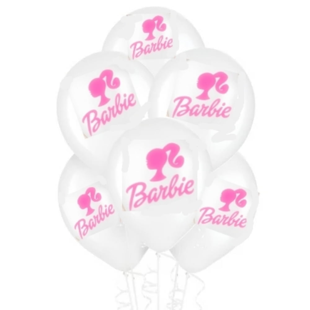 bgbcostume.com Barbie Birthday Balloons, Pink and Silver Decoration Set ...