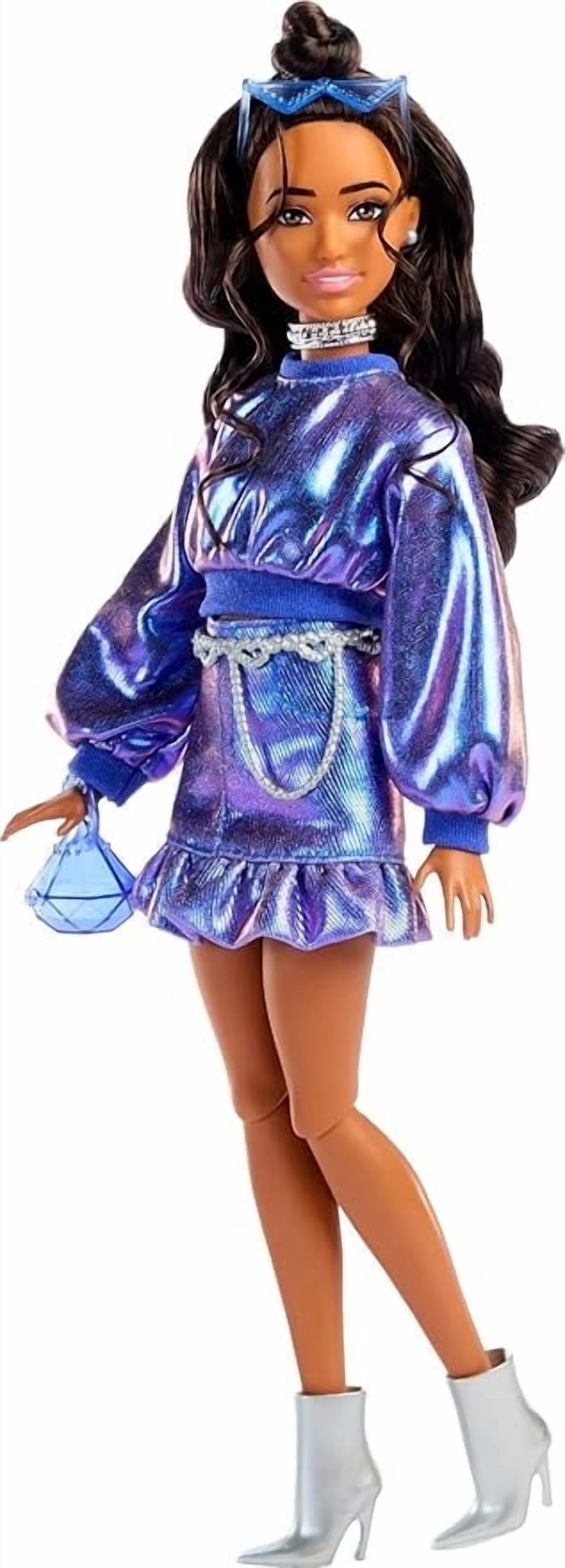 Barbie Deluxe Style Fashion Doll #7 in Metallic Blue Top and Skirt Toy ...