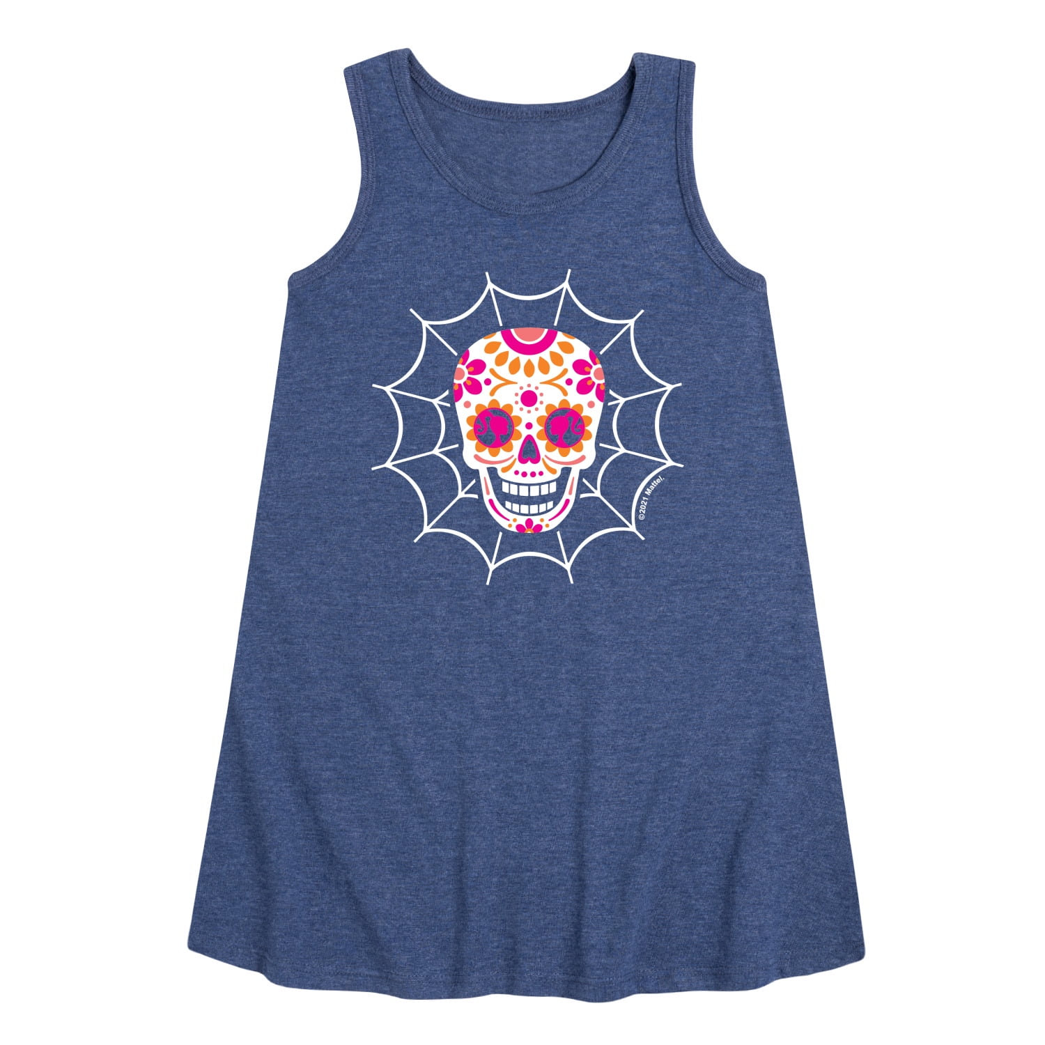 Barbie - Dia Los Muertos Skull - Toddler and Youth Girls A-line Dress ...
