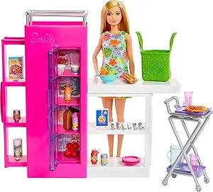 Barbie Doll & 25+ Accessories, Ultimate Pantry Playset with Doll House ...