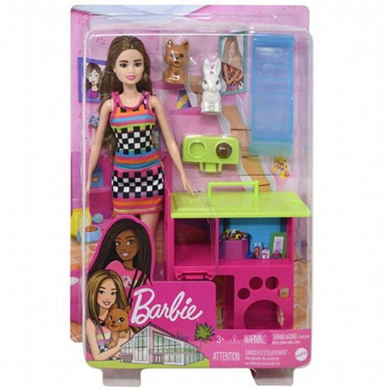 Barbie Doll & Pet Playset Toys - 3 Piece - Walmart.com