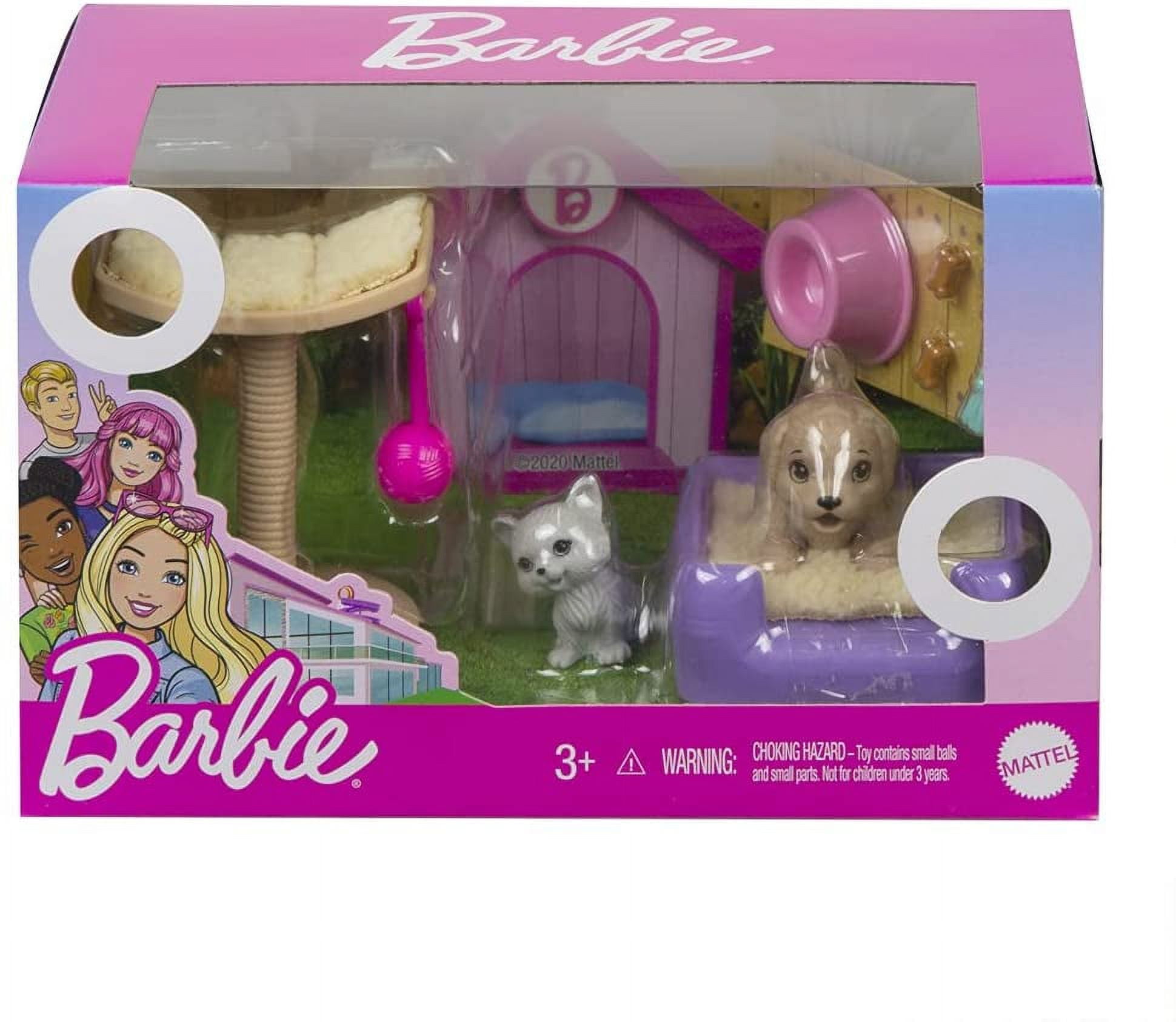 Barbie Storytelling Pet Theme Set: Dollhouse Adventure with Puppy ...