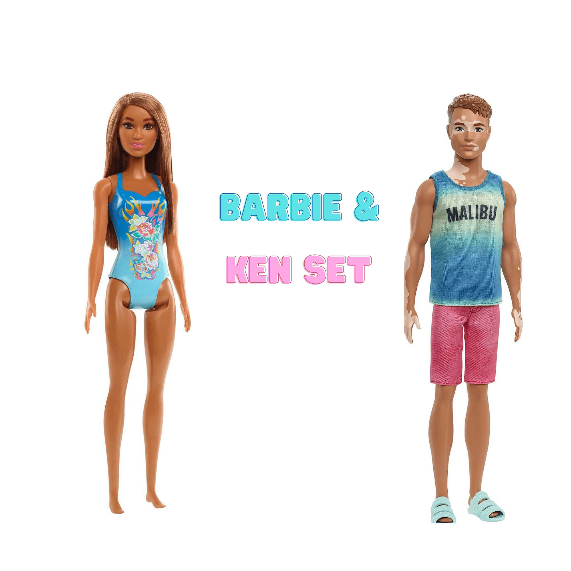 Barbie Doll and Ken Beach Themed Doll Toy Set - Walmart.com