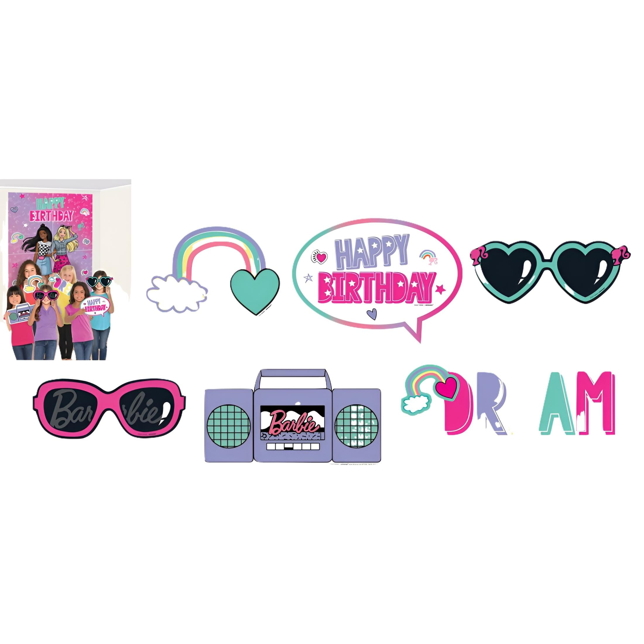 Barbie Dream Together Scene Setter with Jumbo Props (16pc) - Multicolor ...