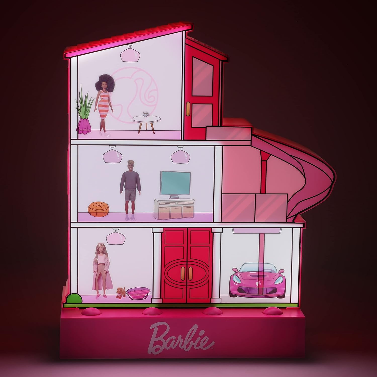 Barbie Dreamhouse Light with Stickers - Interactive 12" Dollhouse ...