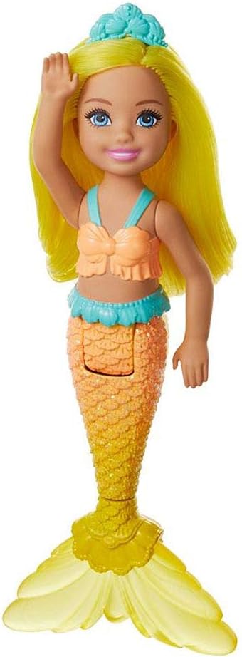 Barbie Dreamtopia Chelsea Mermaid Doll, 6.5-inch with Yellow Hair and ...