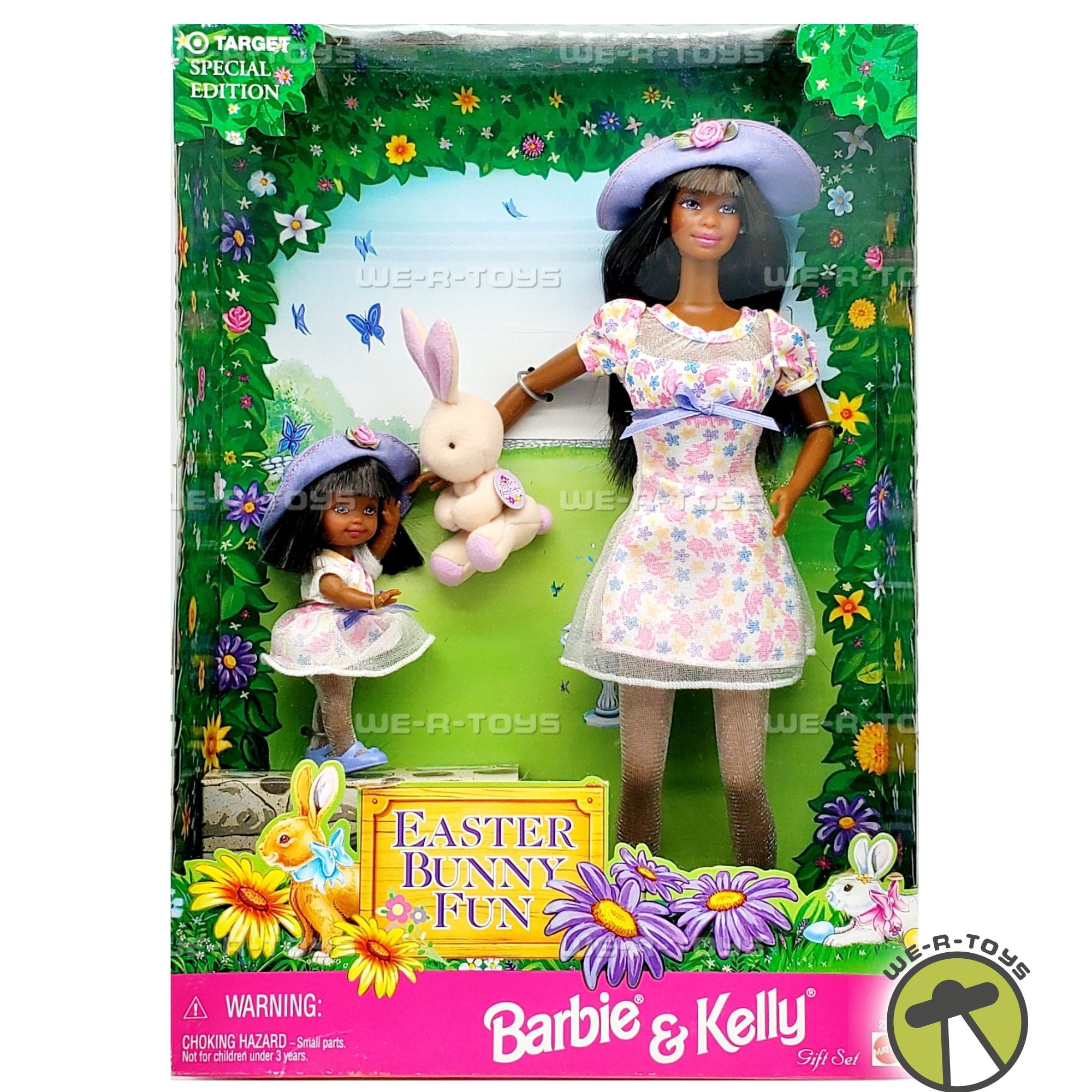 Barbie & Kelly Easter Bunny Fun Doll Set African American 1998 Mattel ...