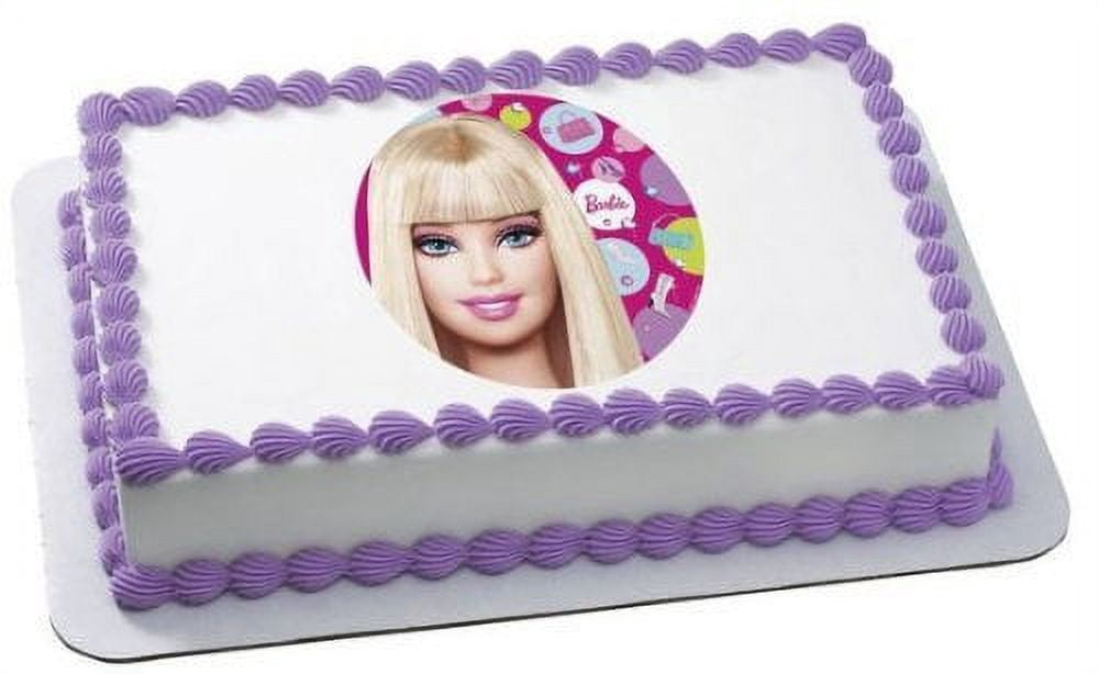 Barbie Edible Frosting Image Cake Topper 1/4 sheet* - Walmart Business ...