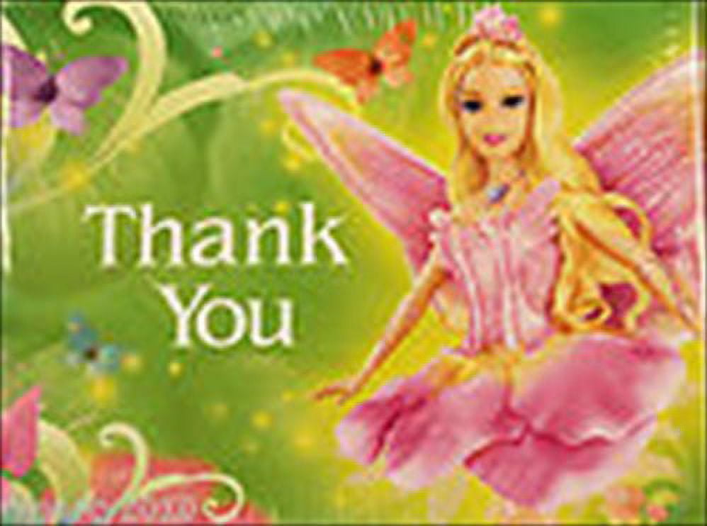 Barbie 'Fairytopia' Thank You Notes w/ Env. (8ct) - Walmart.com