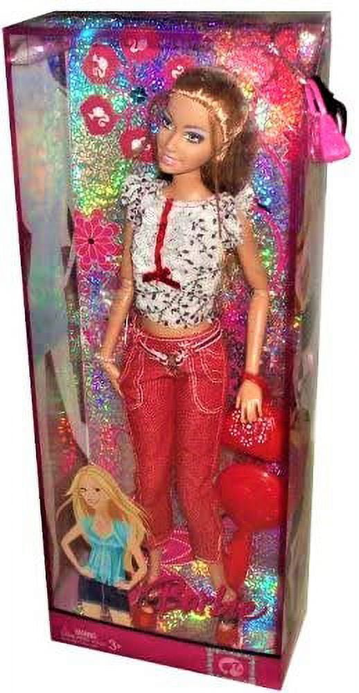 Barbie Fashion Fever Summer Doll In Red Denim And White Ruffle Top