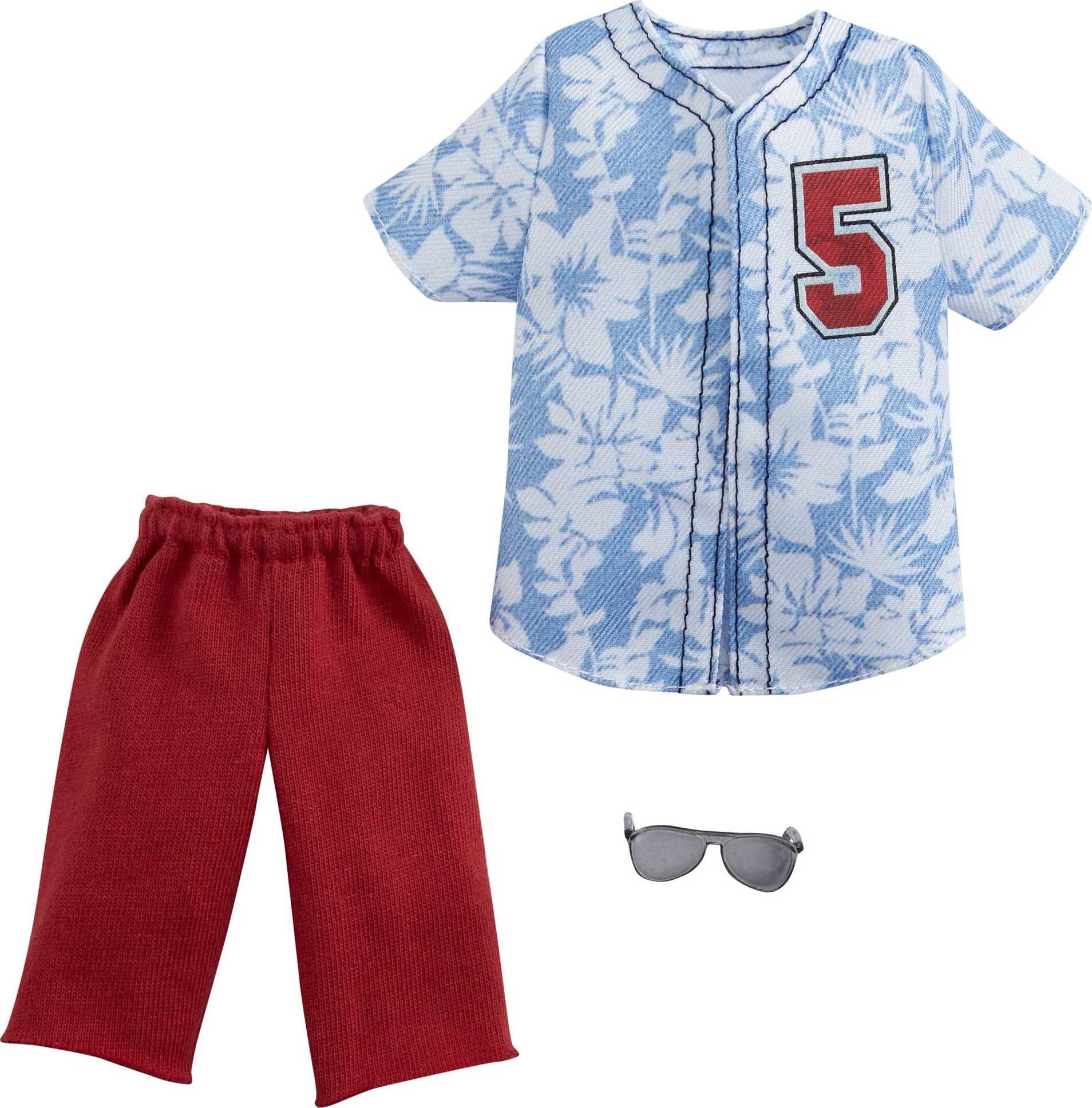 Barbie Fashion Pack for Ken Dolls with Hawaiian Sport Shirt, Shorts ...