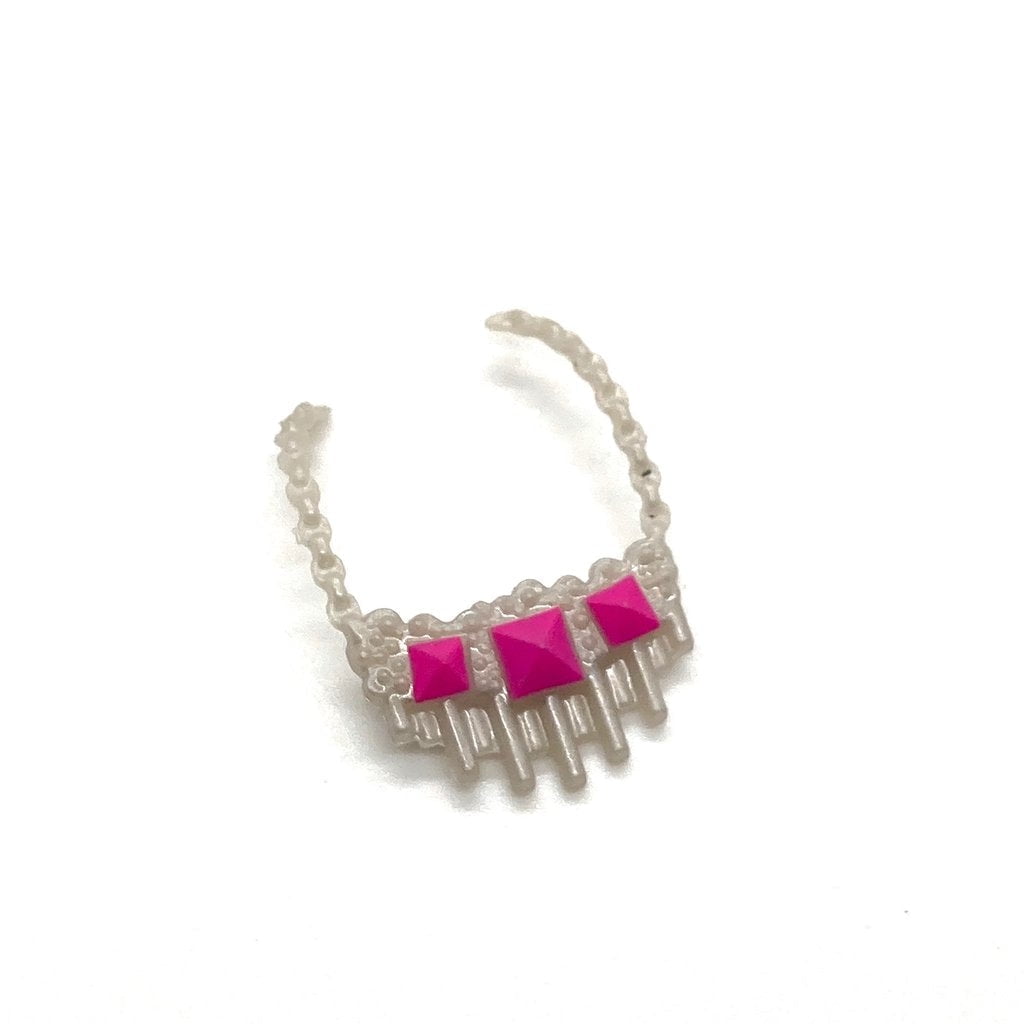 Barbie Fashion Silver & Pink Necklace Toy - Doll Accessories - Walmart.com