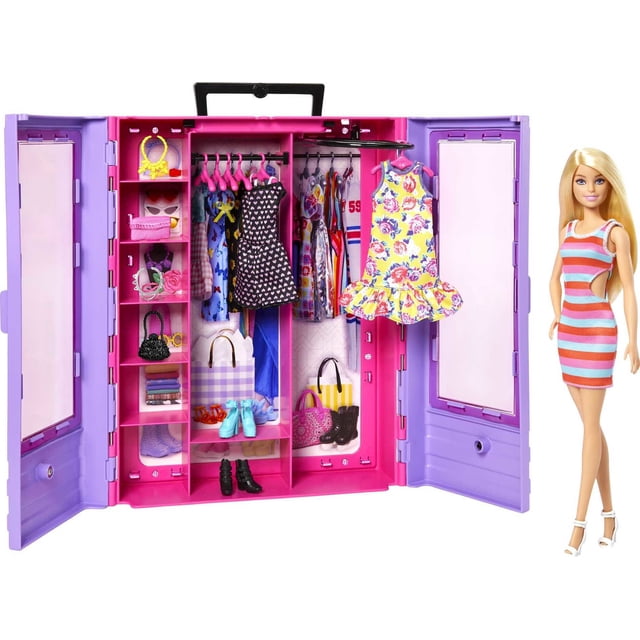 Barbie Fashionistas Doll with Wardrobe, Ultimate Closet Playset ...