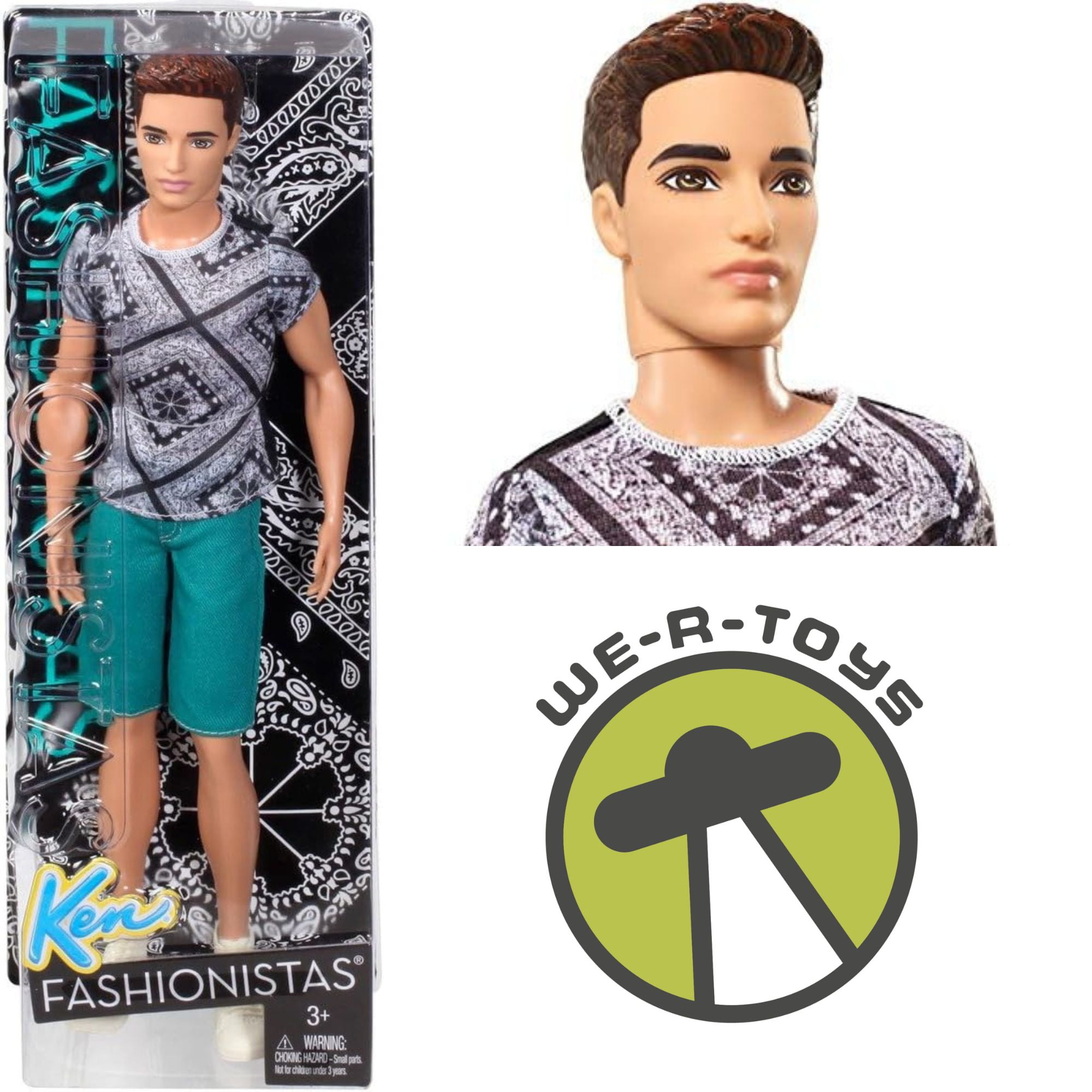 Barbie Fashionistas Ryan Ken Doll with Green Shorts and Shirt 2014 ...