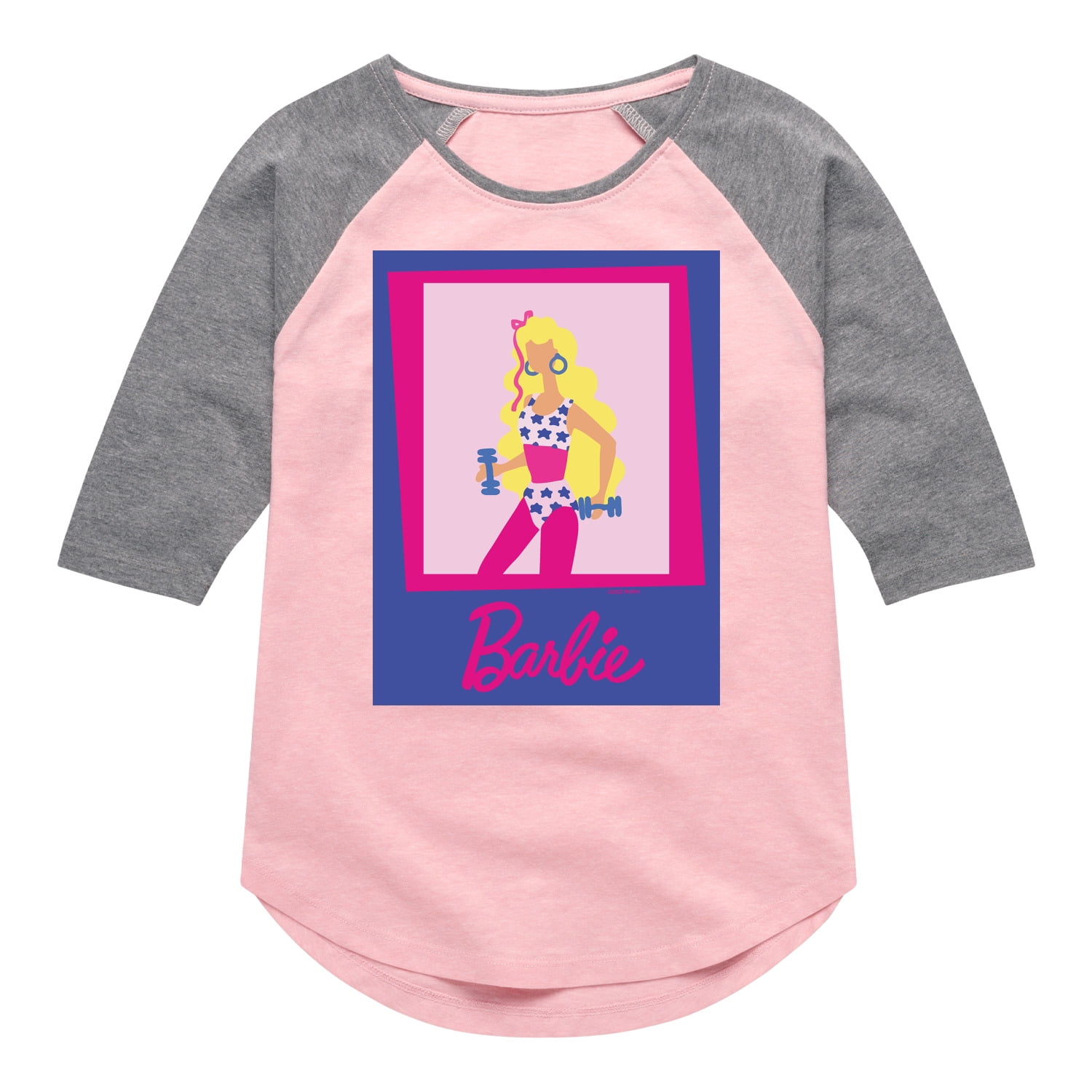 Barbie - Fitness Barbie - Work Out - Toddler And Youth Girls Raglan ...