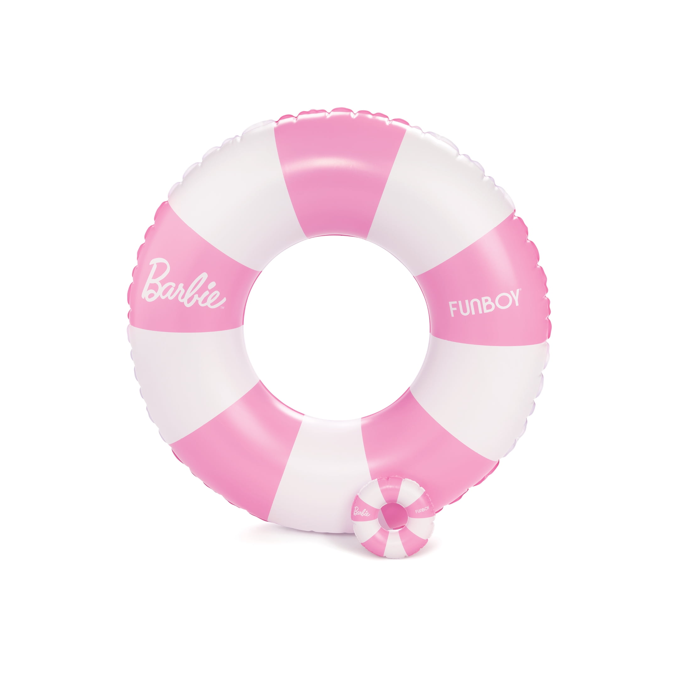 Barbie™ + Float Life by Funboy Pink & White Striped 34" Kids Tube ...