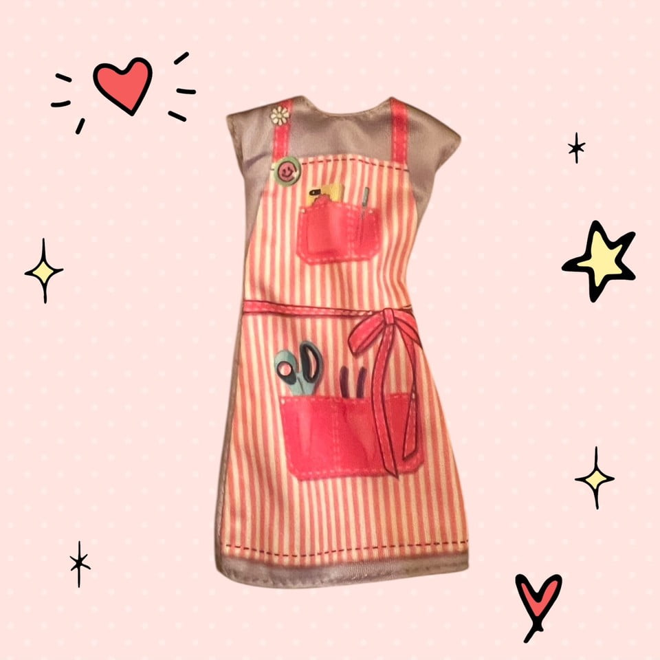 Barbie Florist You Can Be Anything Careers Apron Dress For Playset Doll ...