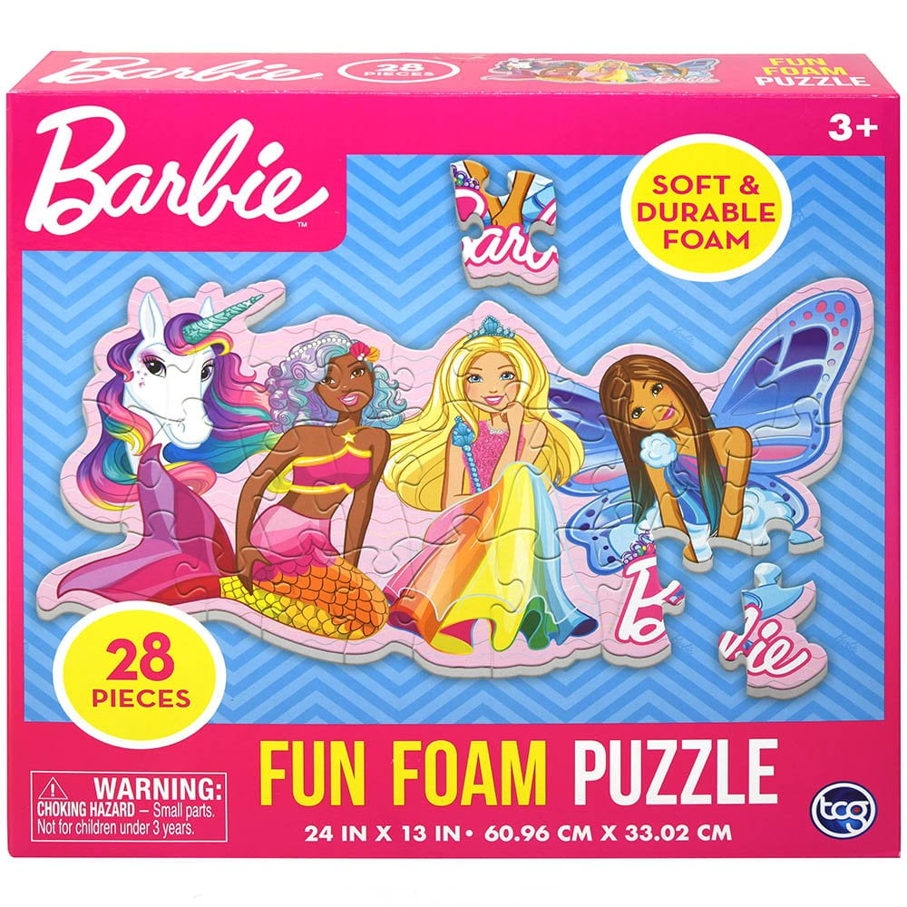 Barbie Foam Puzzle Mat Boxed- SOFT & DURABLE FOAM, 24" X 13" - Walmart.com