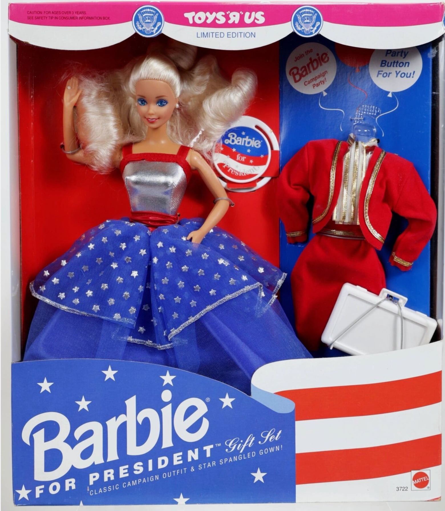 Barbie For President Gift Set - Toys R Us Limited Edition Doll - 1991 ...
