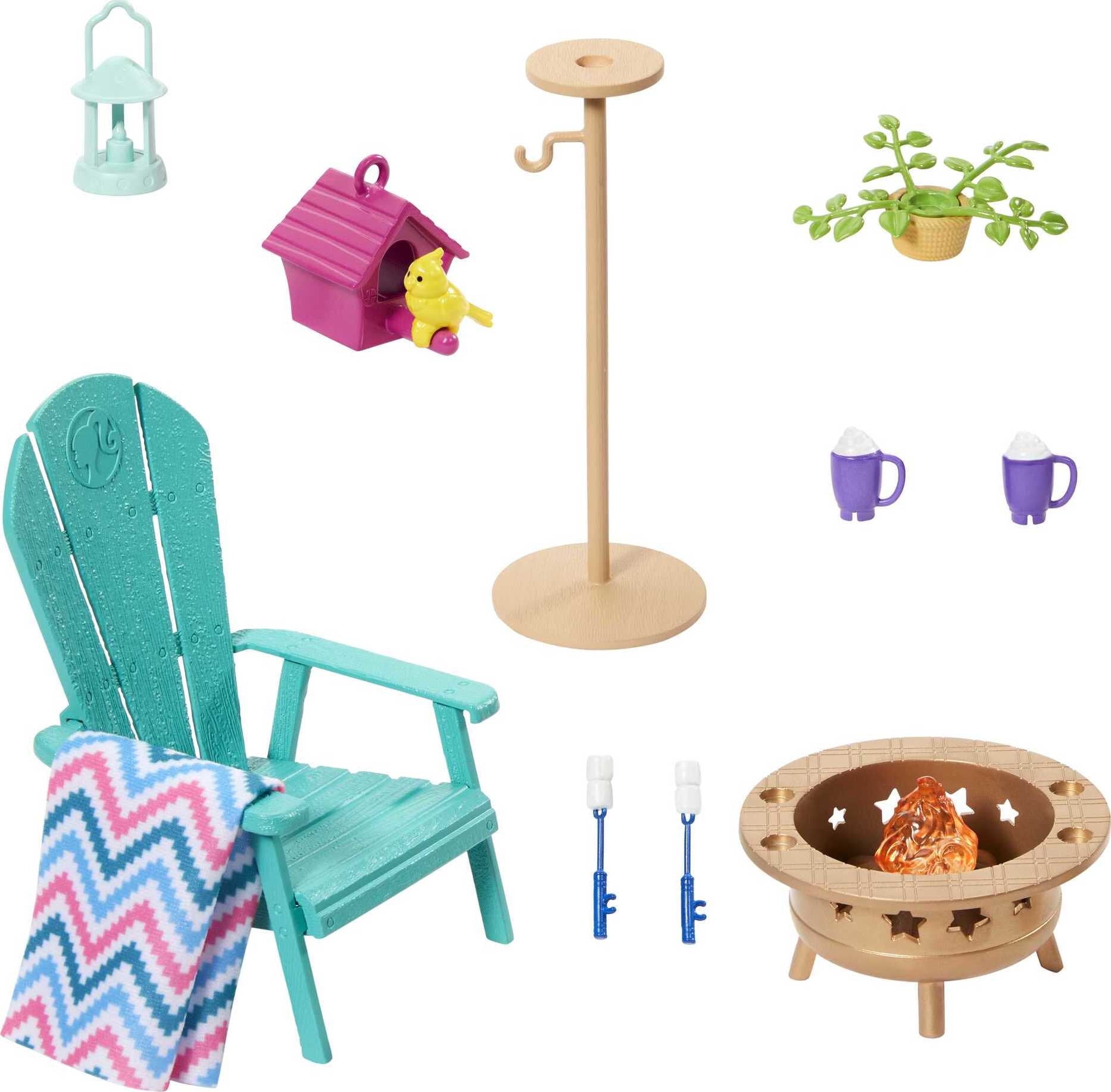Barbie Furniture and Accessory Pack, Kids Toys, Backyard Patio ...
