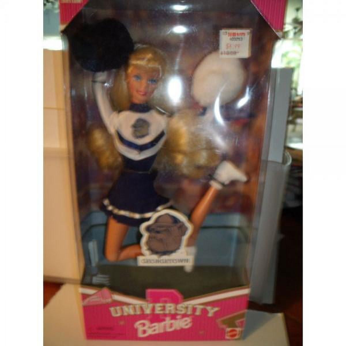 University Barbie Georgetown University Cheerleader Doll 1996 Mattel ...