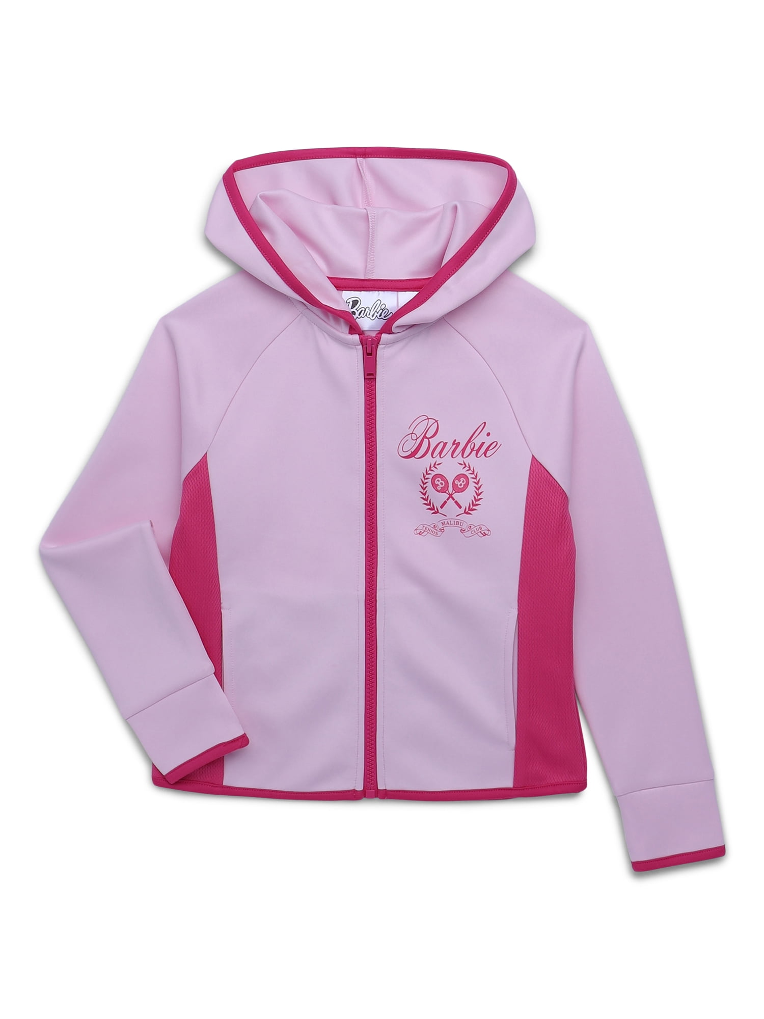 Barbie Girls Full-Zip Jacket - Lightweight Polyester/Spandex - Walmart.com