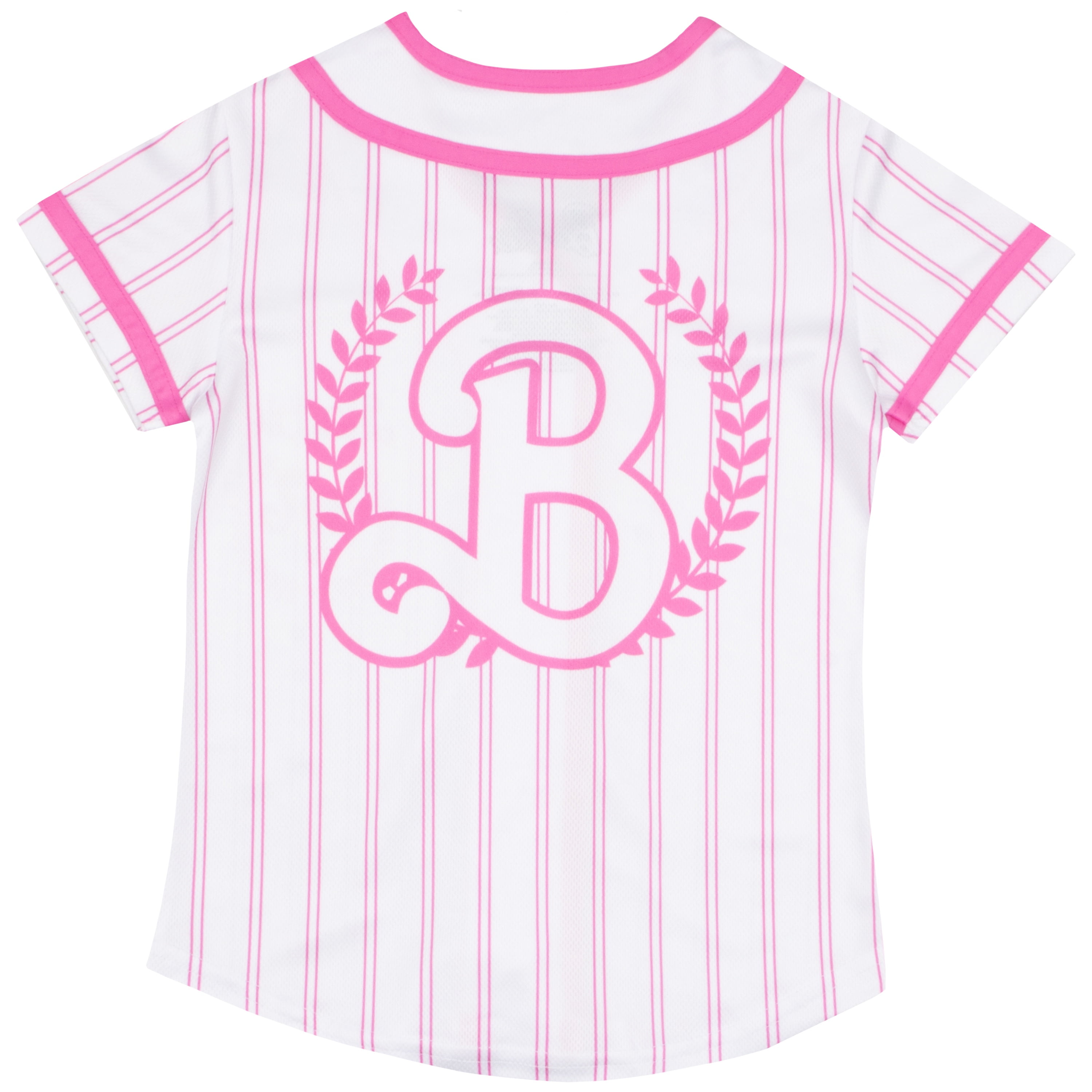Barbie Girls Baseball Jersey - Mesh Short Sleeve Button Down Sports ...