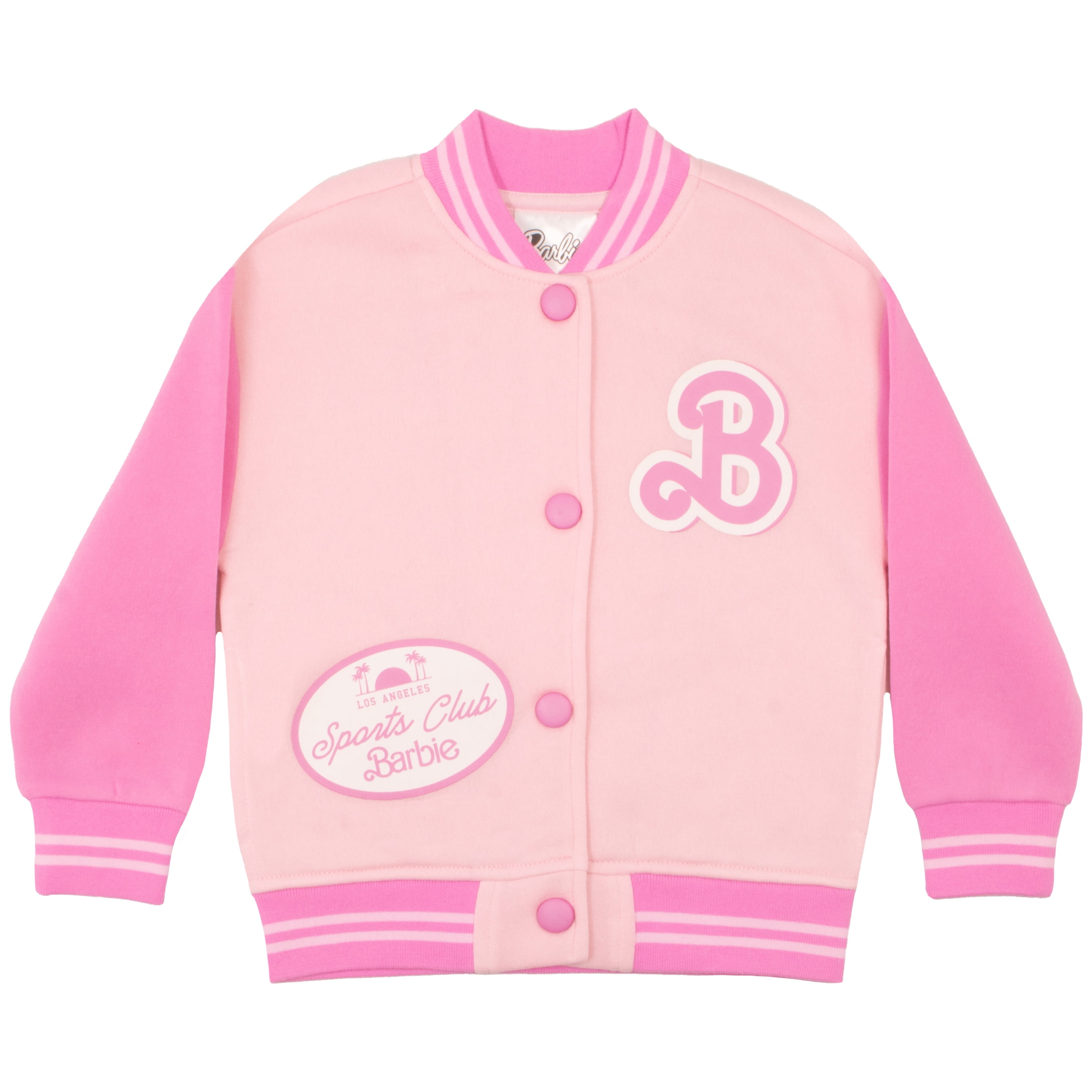 Barbie Girls Bomber Jacket, Silhouette Logo Fleece Zip-Up and ...