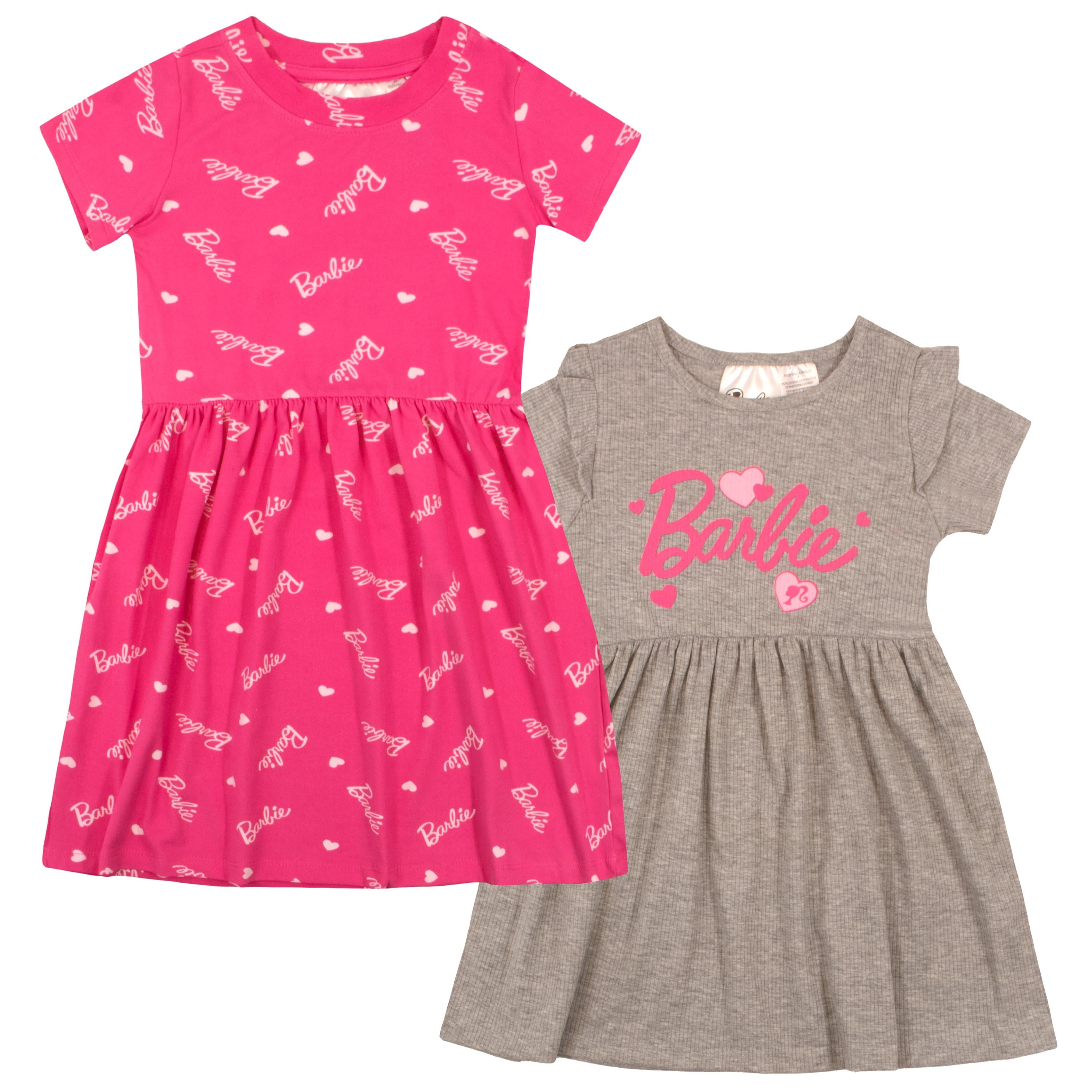 Barbie Girls Casual Dresses 2 Pack Super Soft Dress Girls Dresses Kids ...