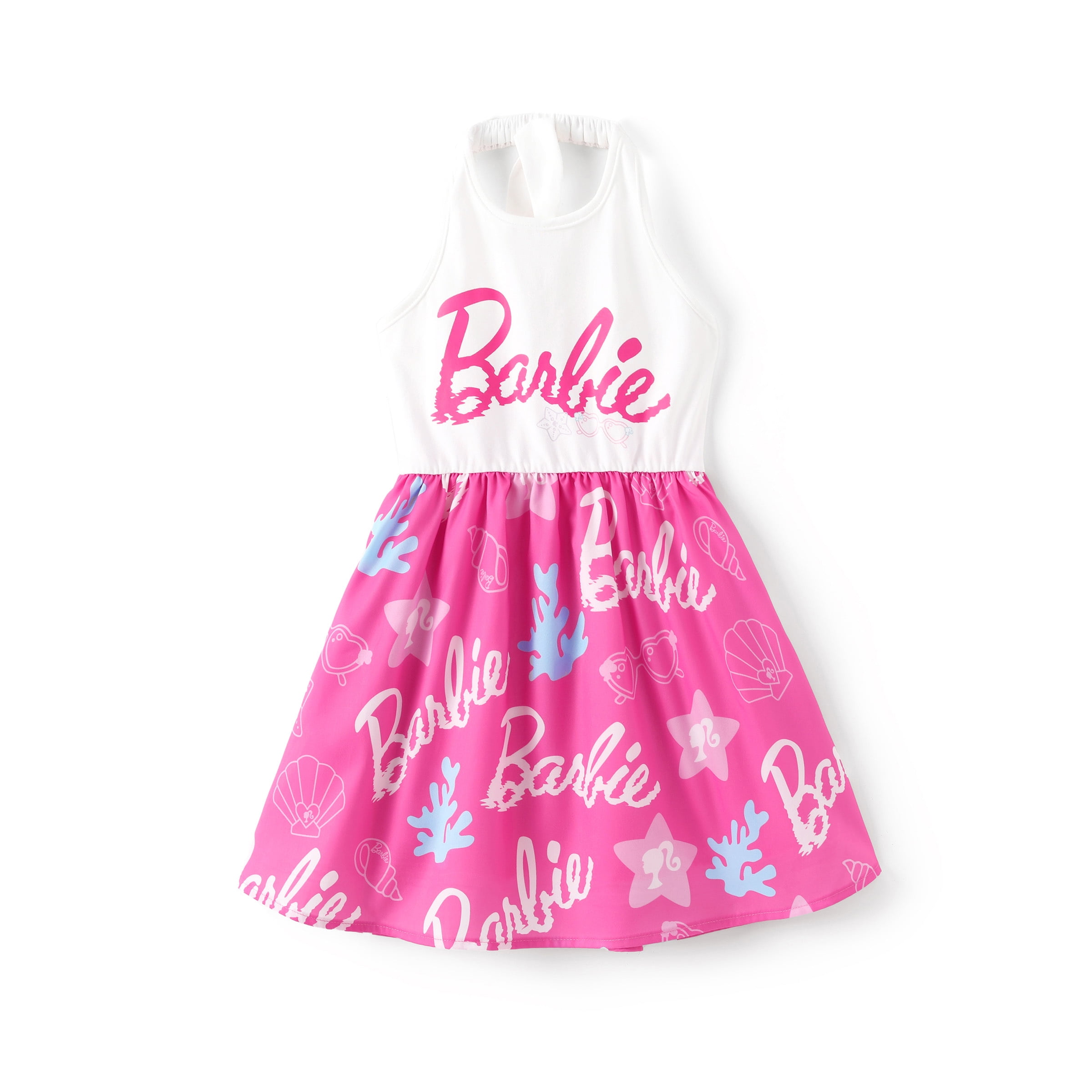 Barbie Girls Dresses Graphic Crew Neck Halter A Line Sundress Family ...