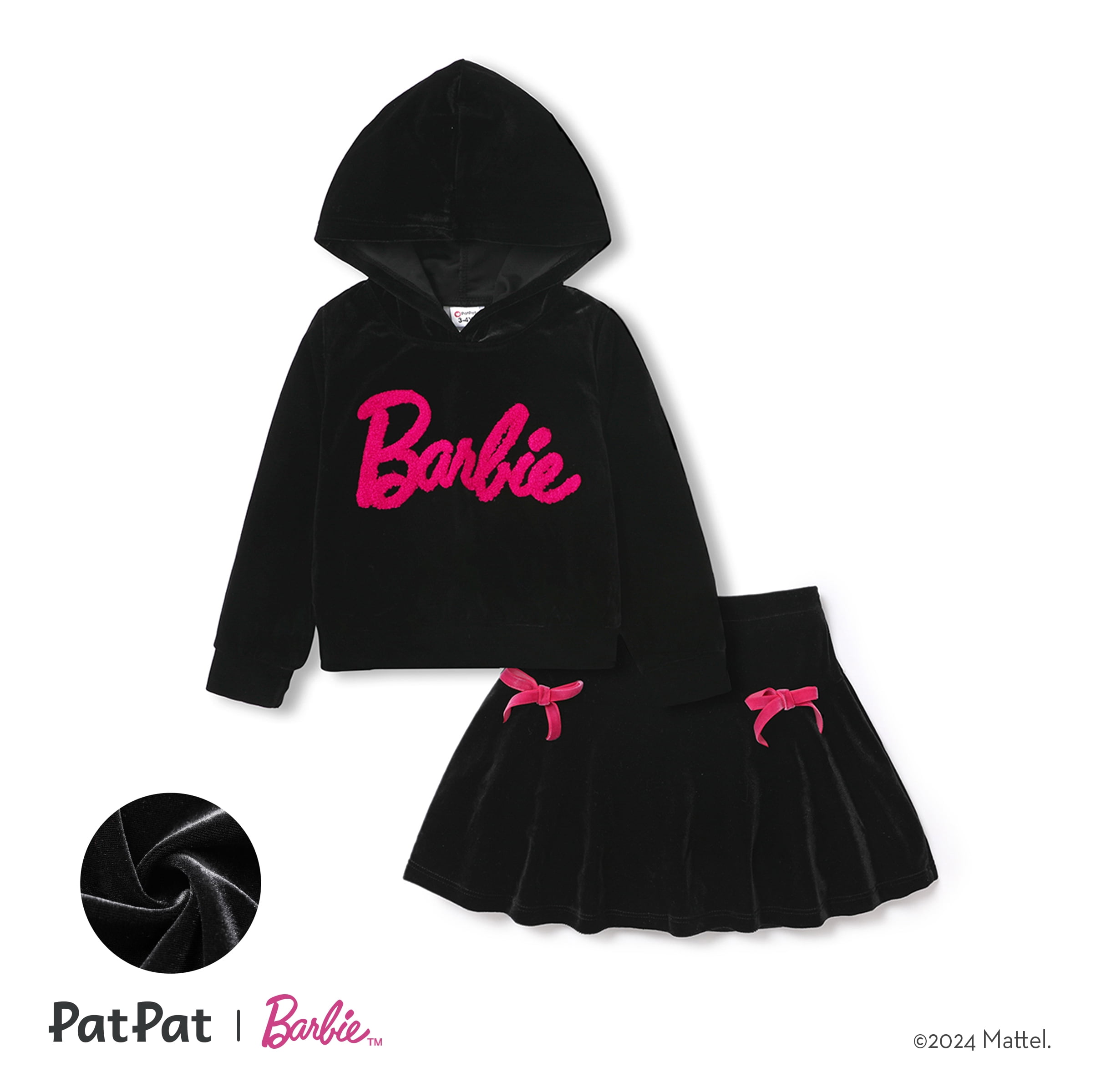 Barbie Girls Dresses Graphic Long Sleeves Hoodies with Bowknot Design ...