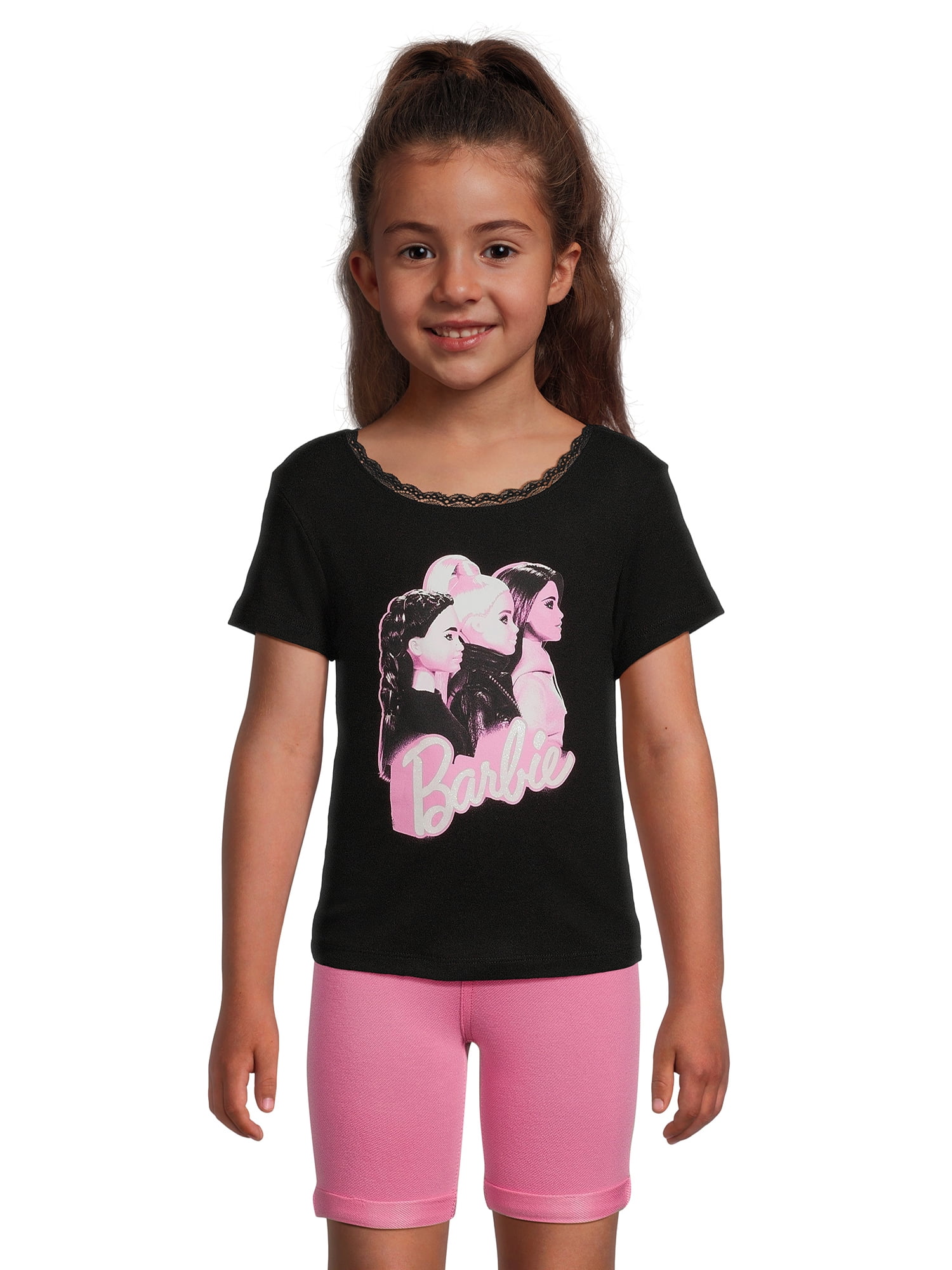 Barbie Girls Graphic Tee, Sizes 4-18 - Walmart.com
