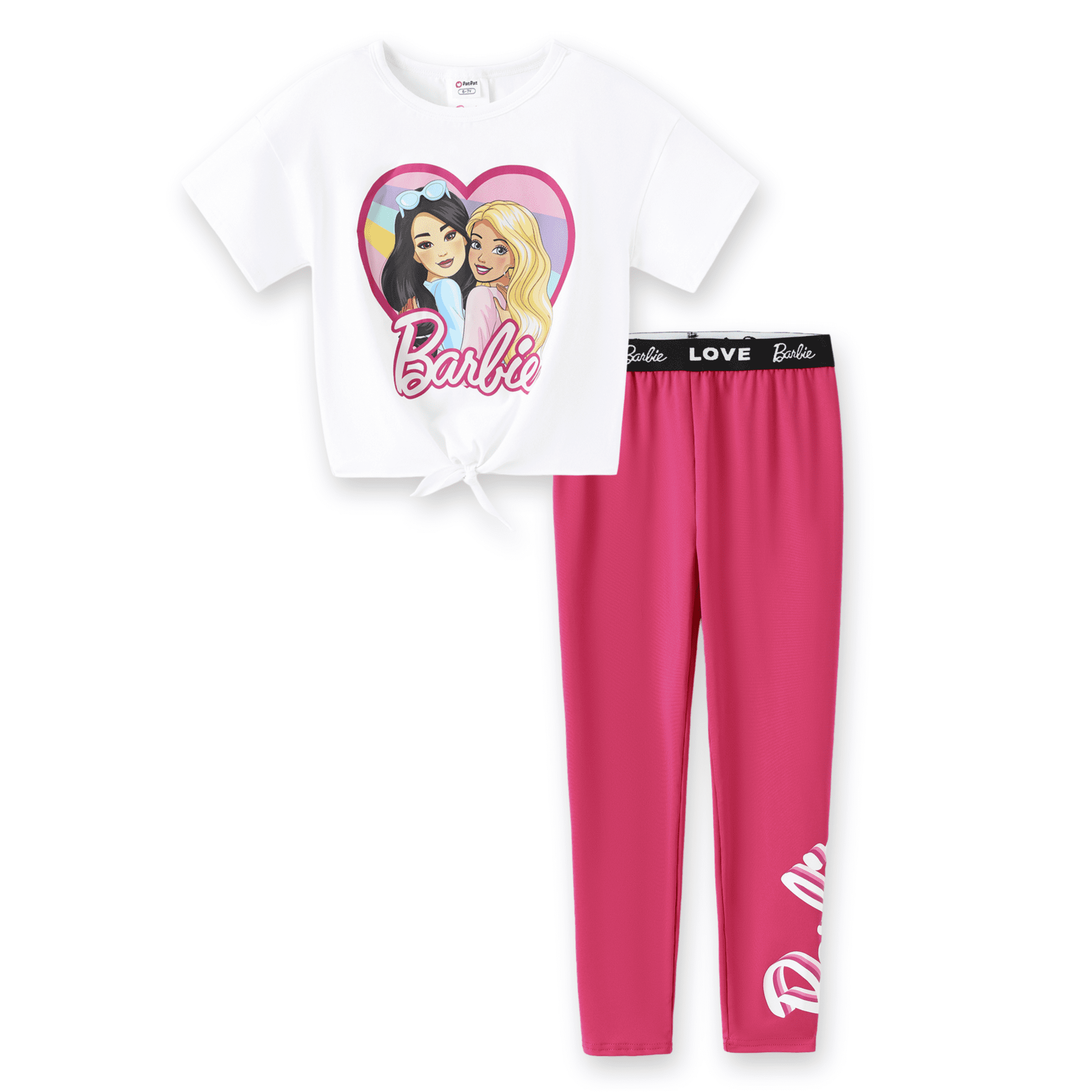 Barbie Girls Outfit Set Leopard Print Short Sleeve Tee and Legging 2Pcs ...