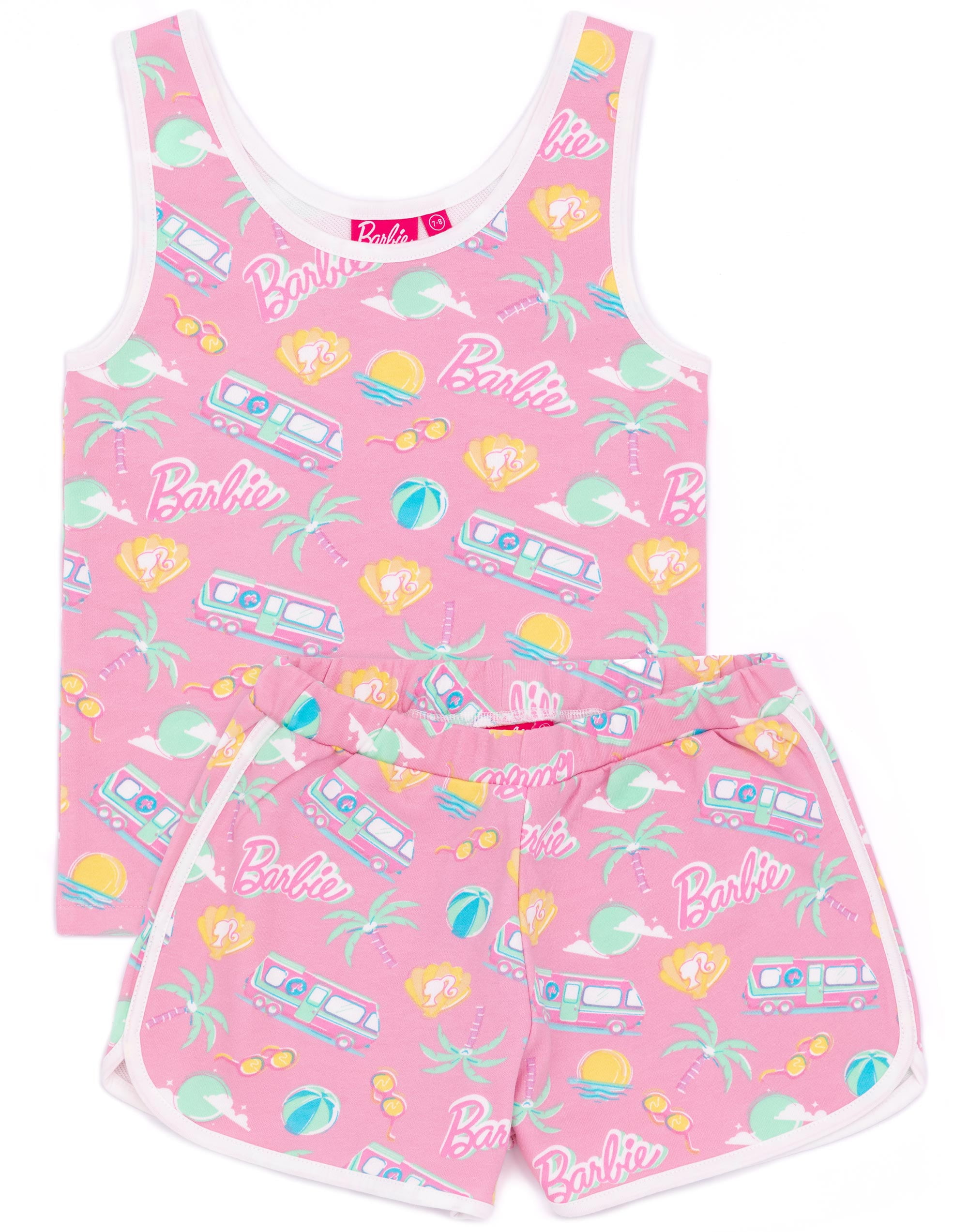 Barbie Girls Pink 2 Piece Towelling Co-ord - Walmart.com