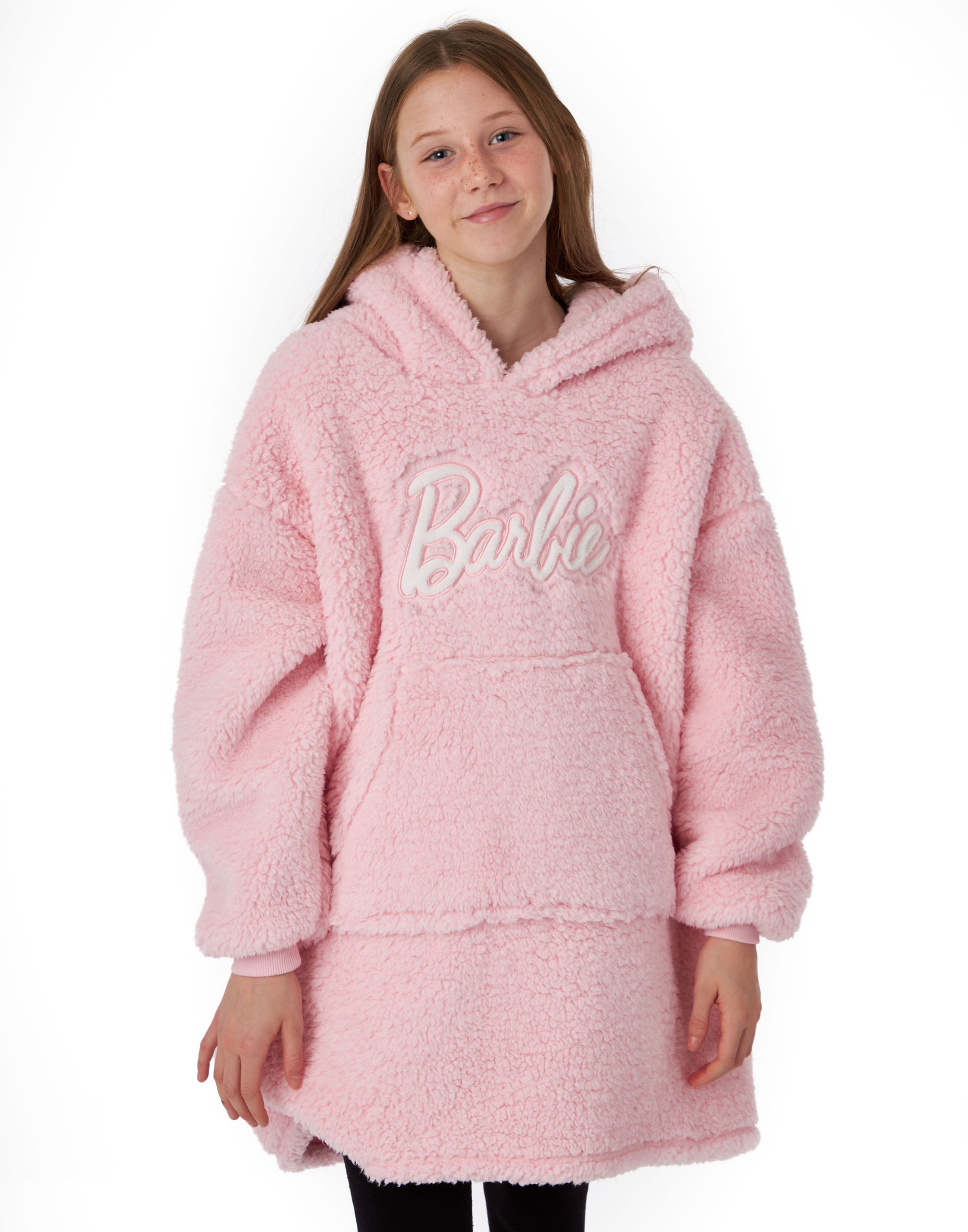 Barbie Girls Pink Blanket Hoodie - Walmart.com