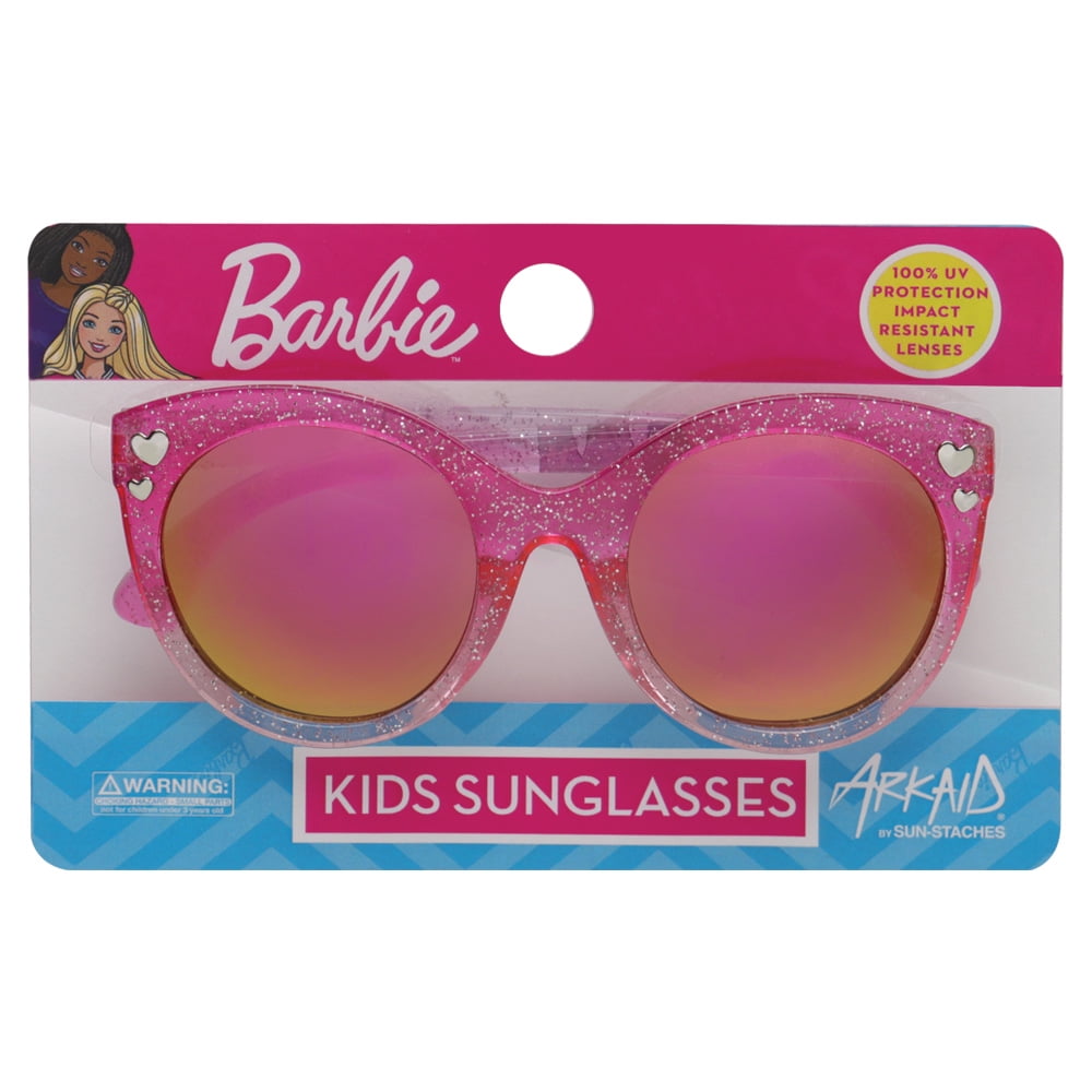 Barbie Girls Pink Glitter Cat Eye Kids Sunglasses - Arkaid by ...