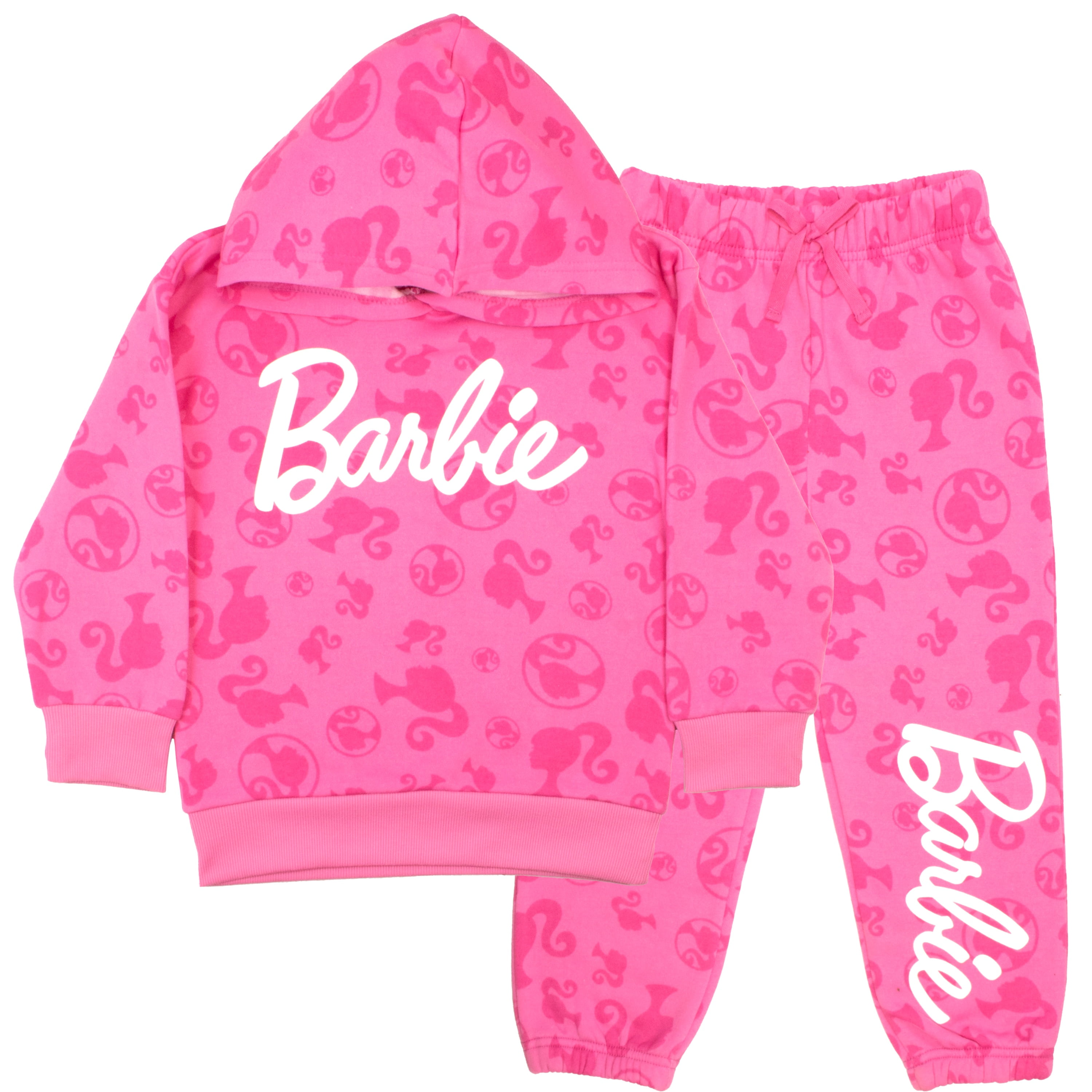 Barbie Girls Pullover Hoodie & Jogger Pants Set for Kids, Girls Hooded ...