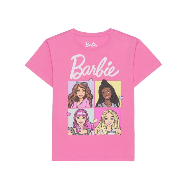 Barbie Girls Short Sleeve Graphic Tee, Sizes XS-XL - Walmart.com