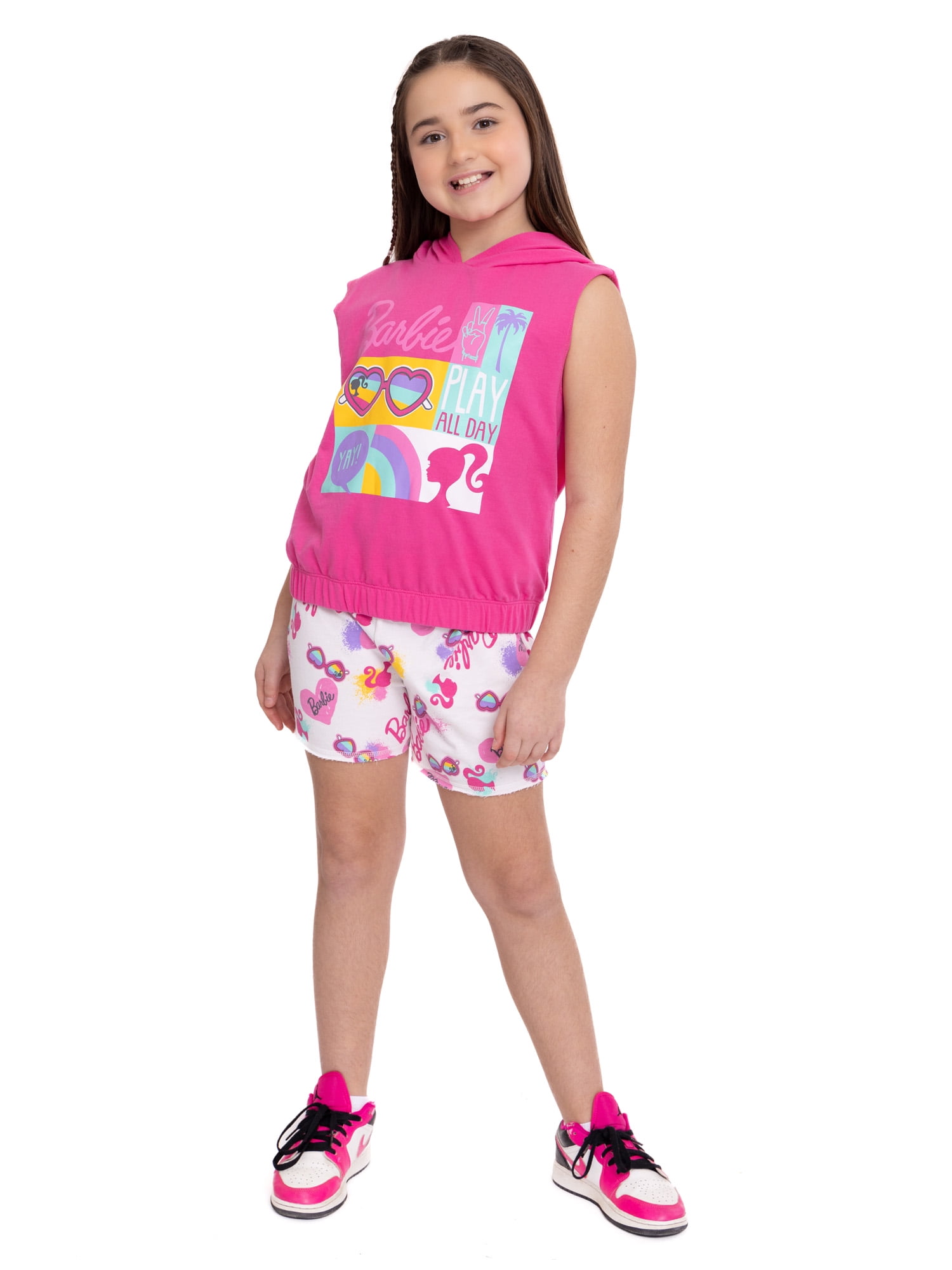 Disney Character Sleeveless Hooded Cosplay Top & Shorts, 2-Piece Set ...