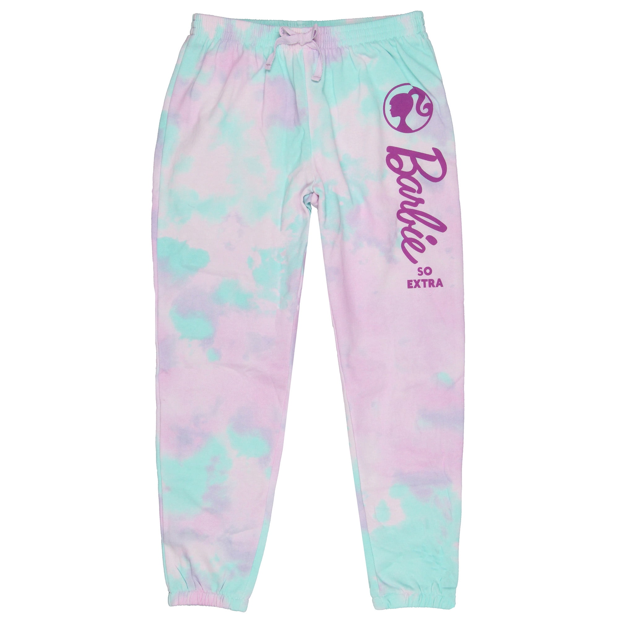 Barbie Girls' So Extra Tie-Dye Lounge Sleep Jogger Kids Sweat Pants ...