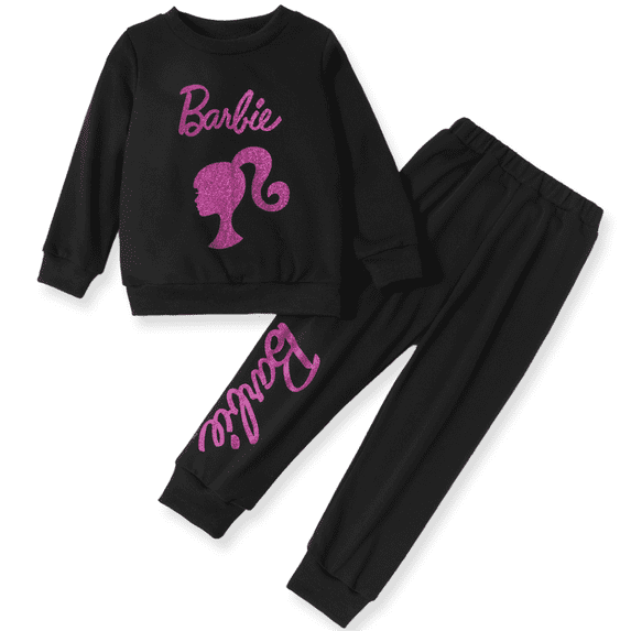 Barbie Girls Sweatshirt Graphic Pullover and Elasticized Pants 2 Pieces ...