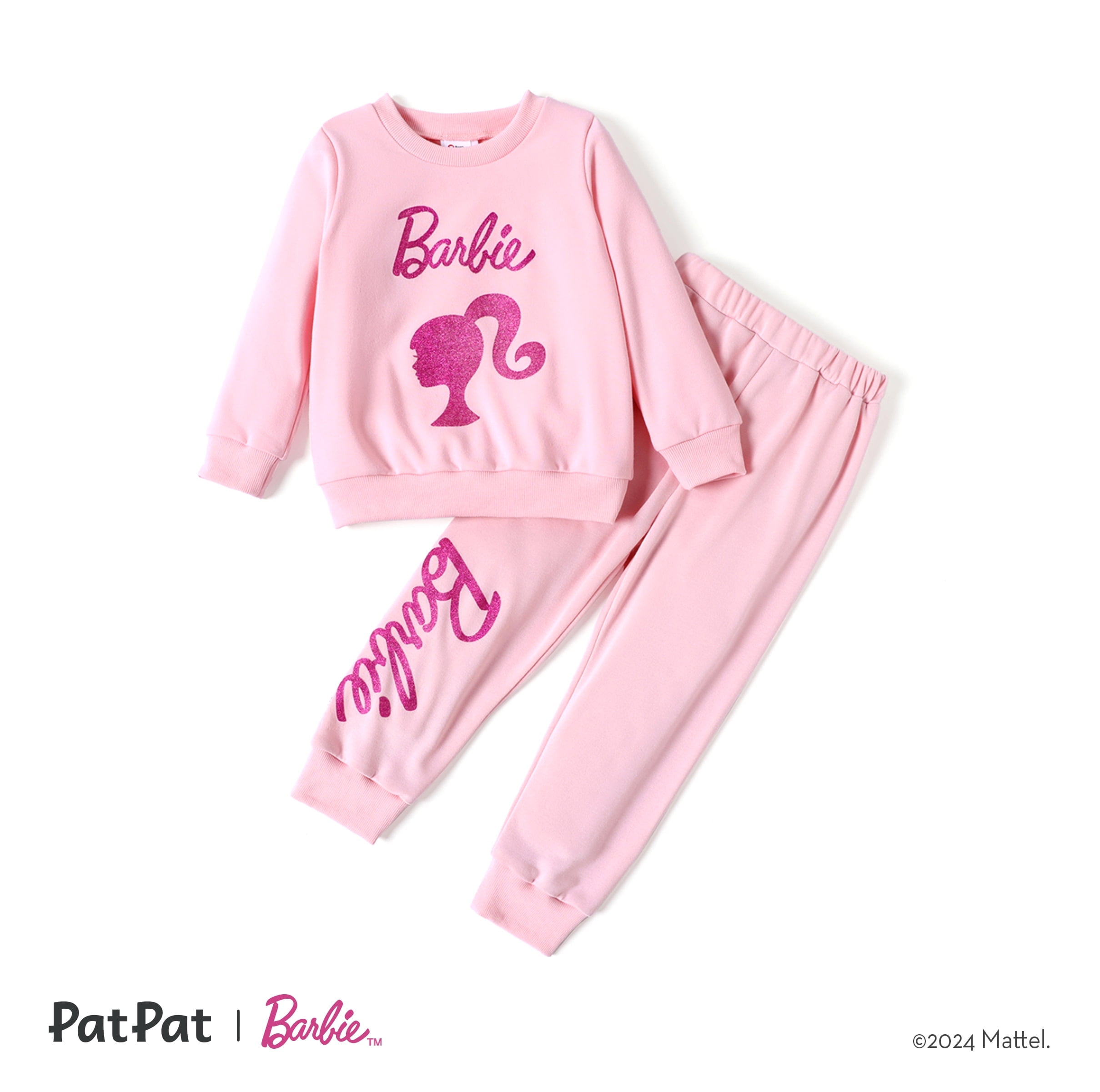 Barbie Girls Sweatshirt Graphic Pullover and Elasticized Pants 2 Pieces ...