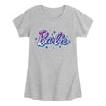 Barbie - Graffiti Logo - Youth Girls Fitted Short Sleeve T-Shirt ...