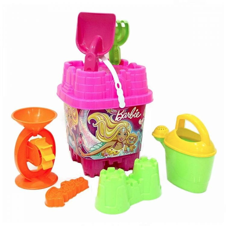 Barbie Grand Castle Bucket Set - Kids Beach Sand Play Kit - Walmart.com
