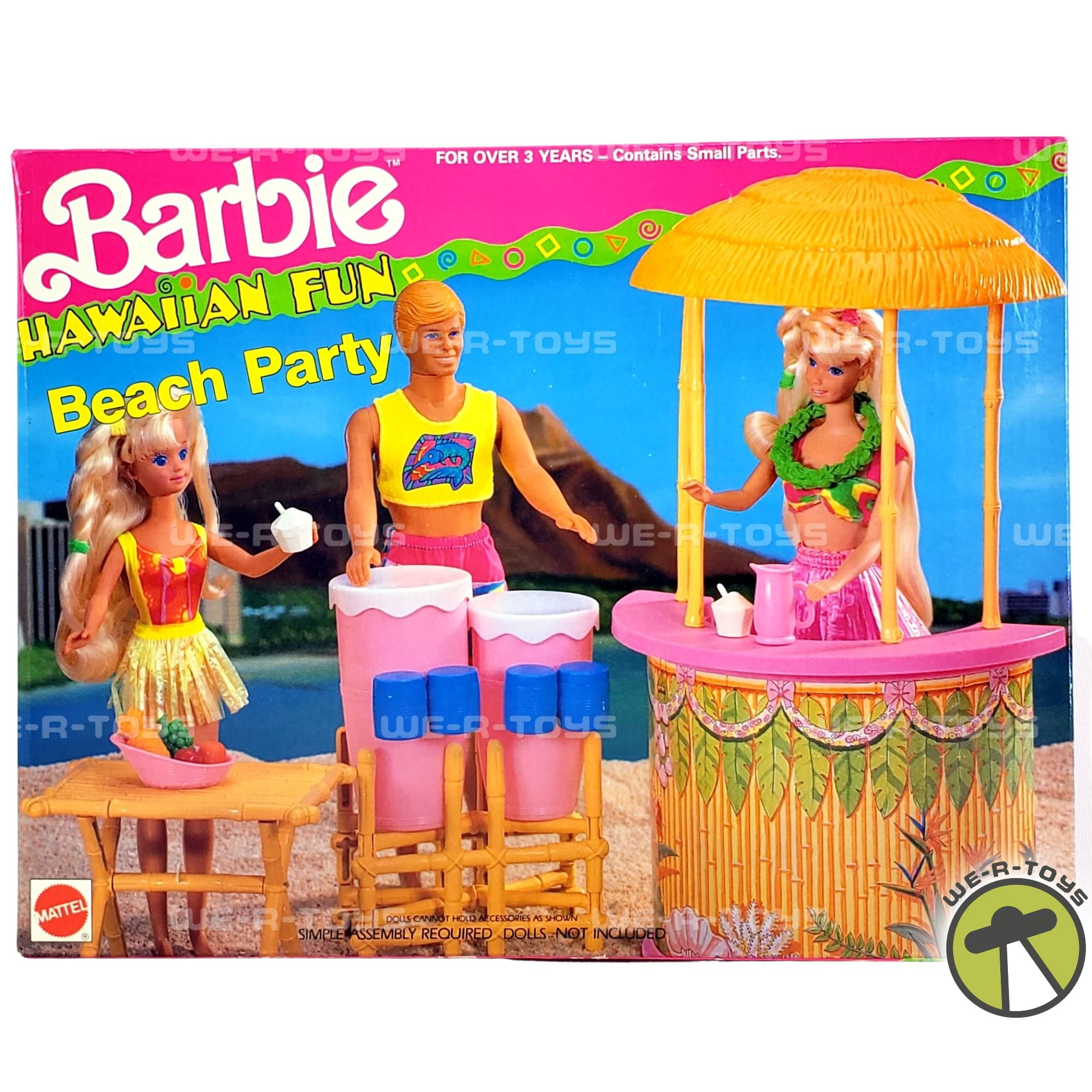 Barbie Hawaiian Fun Beach Party Playset 1990 Mattel #7230 NRFB ...