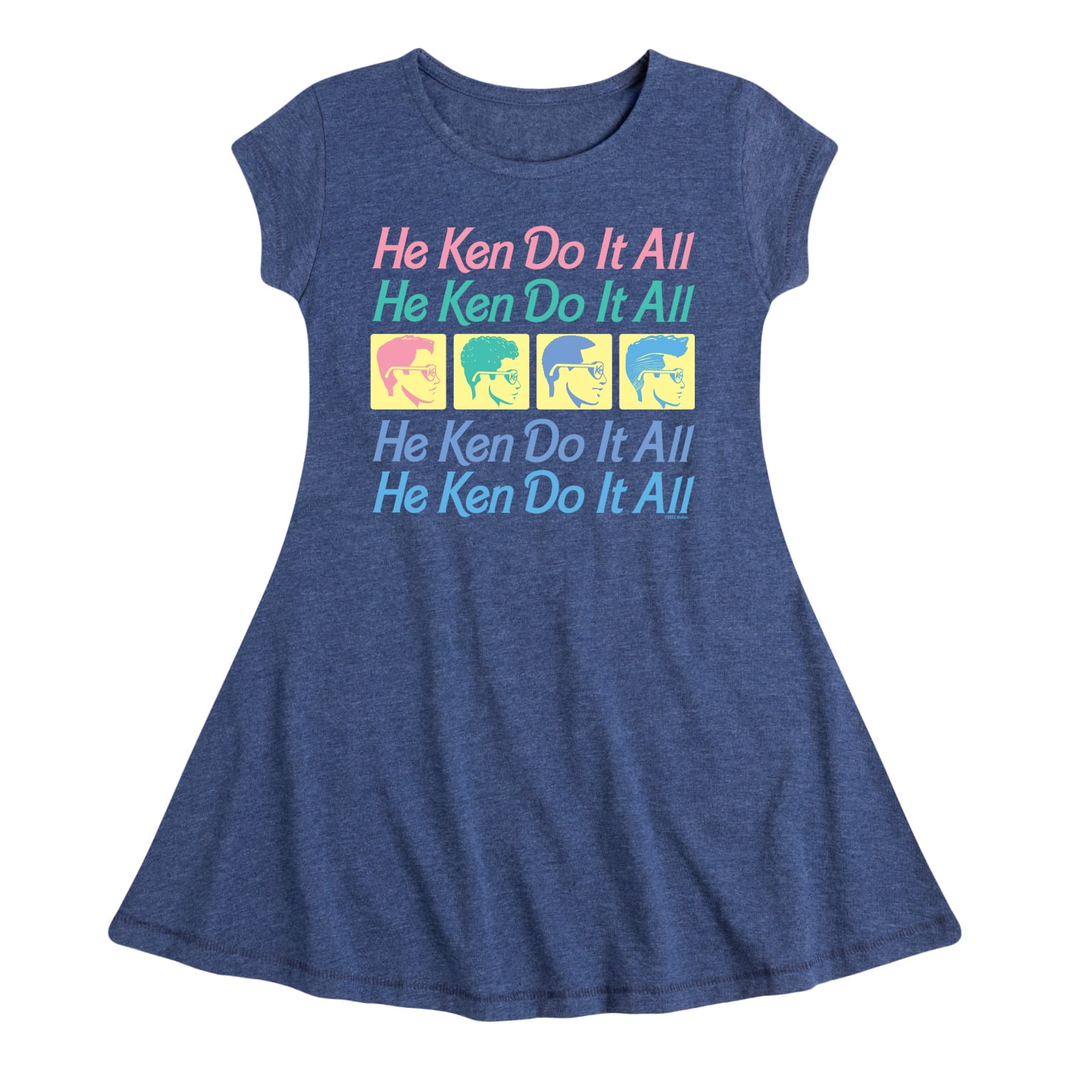 Barbie - He Ken Can Do It All - Toddler & Youth Girls Fit & Flare Dress ...